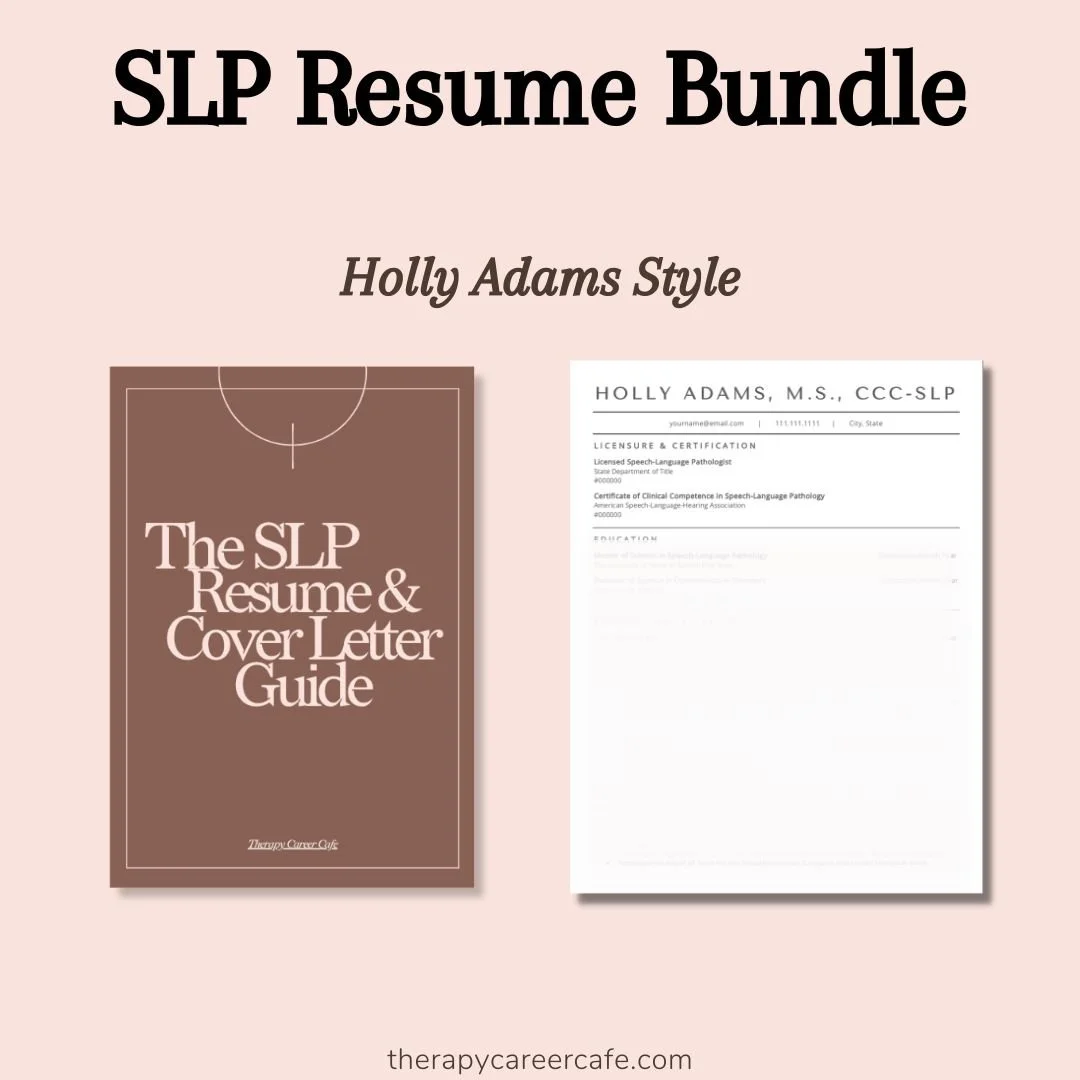 SLP Resume Template Package - Madeline Cline Style — Therapy Career Cafe