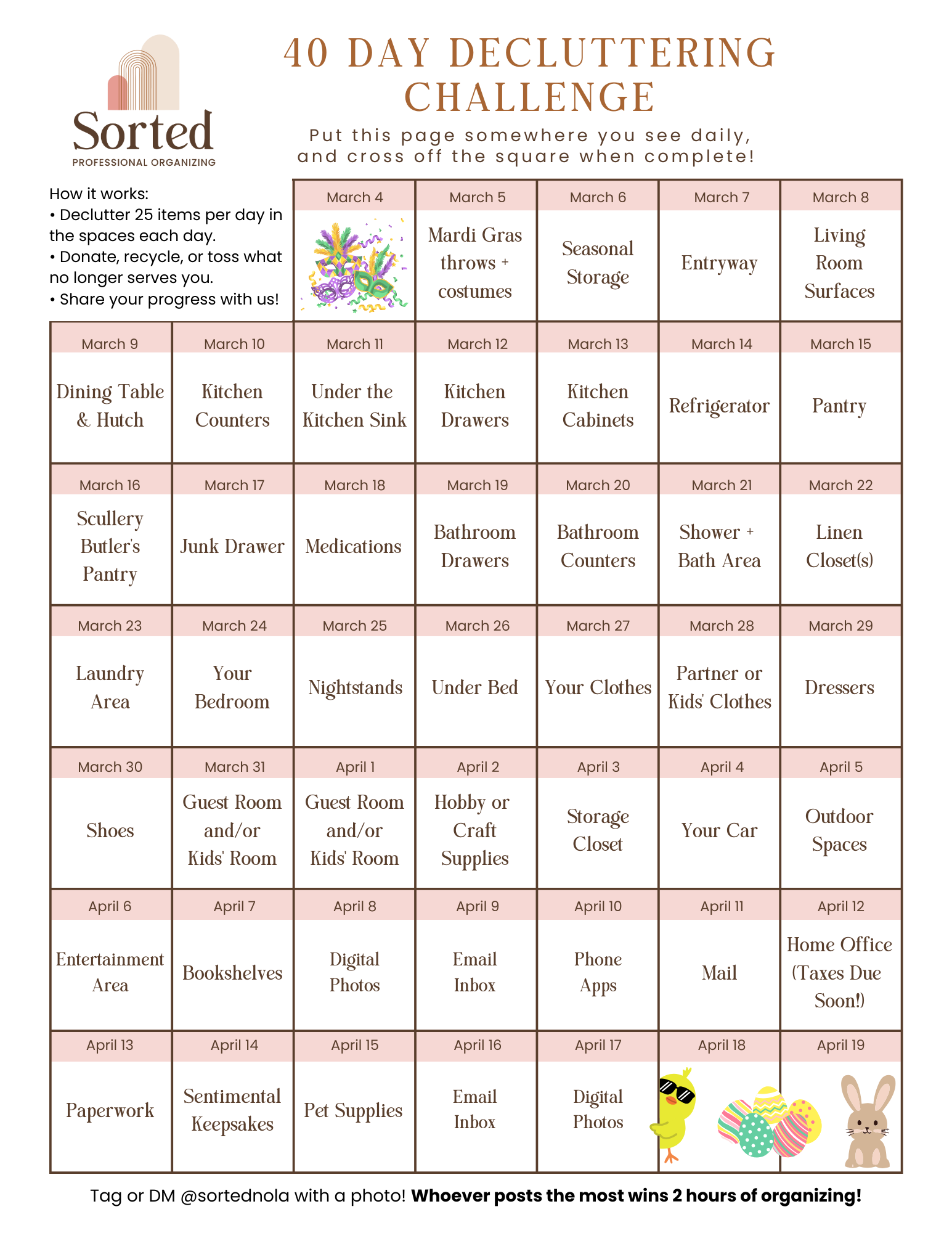 The 40 Day Decluttering Challenge — Sorted | Professional Organizing ...