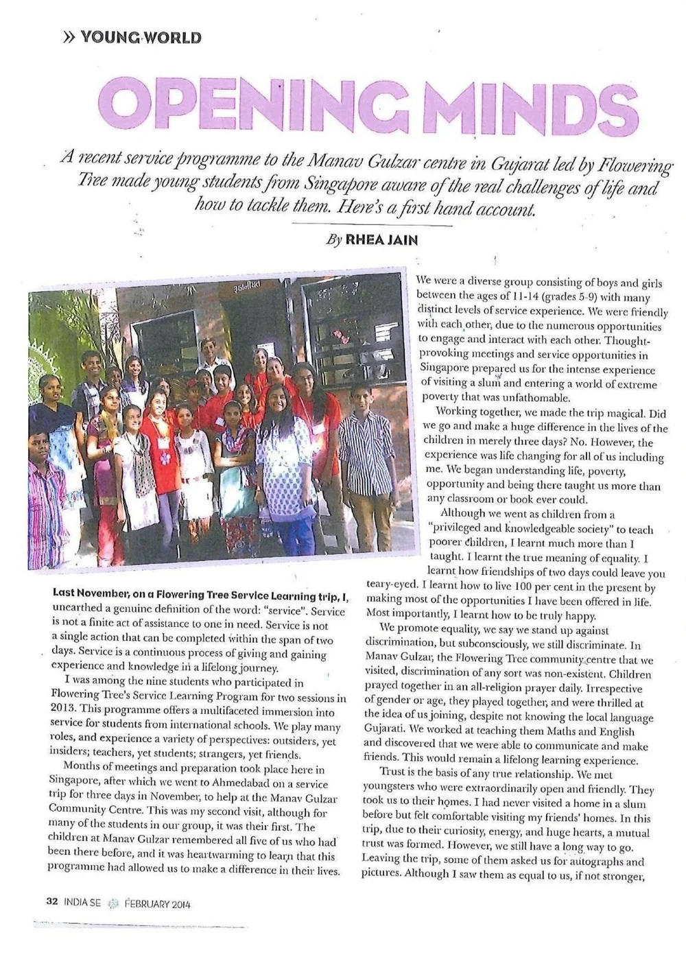 Volunteering and Service Learning — Flowering Tree Inc.