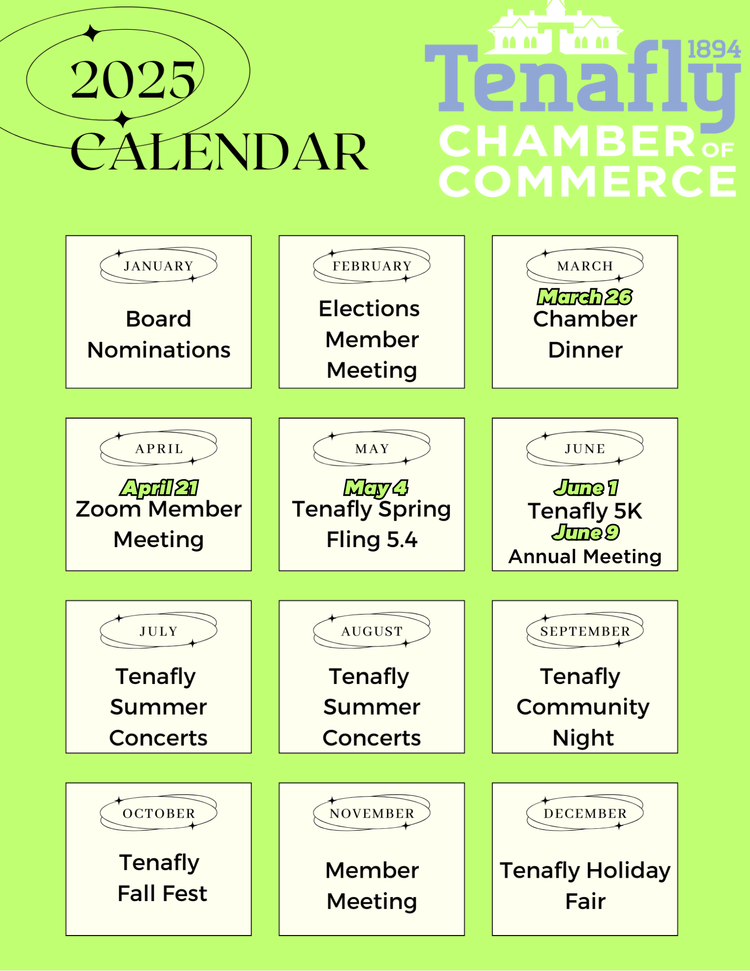 Calendar of Events — Tenafly Chamber of Commerce