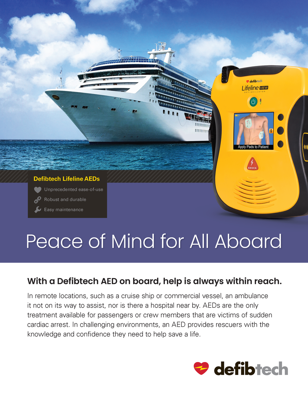 Lifeline View AED — OCEAN MEDIC