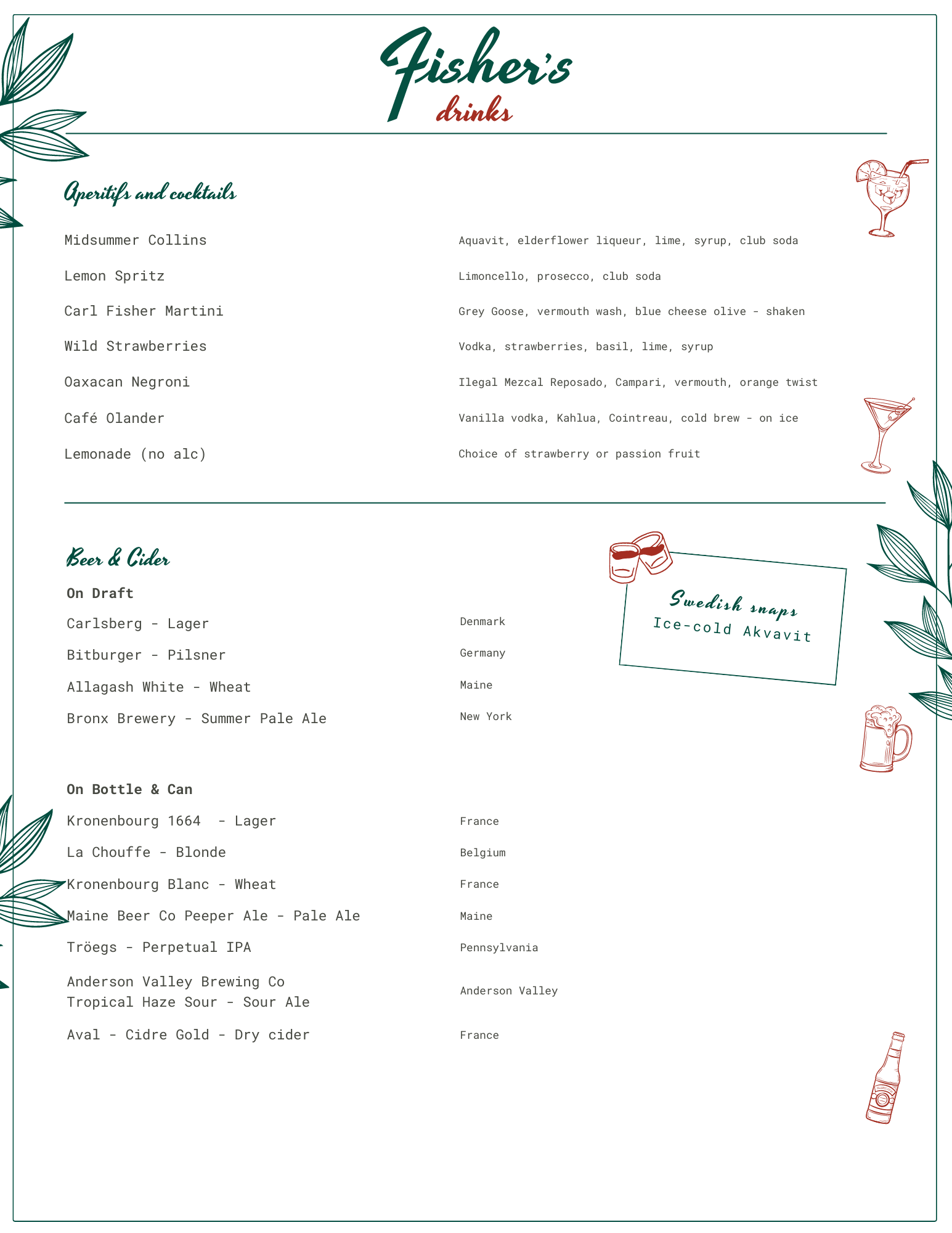 Menu 1 — Fisher's