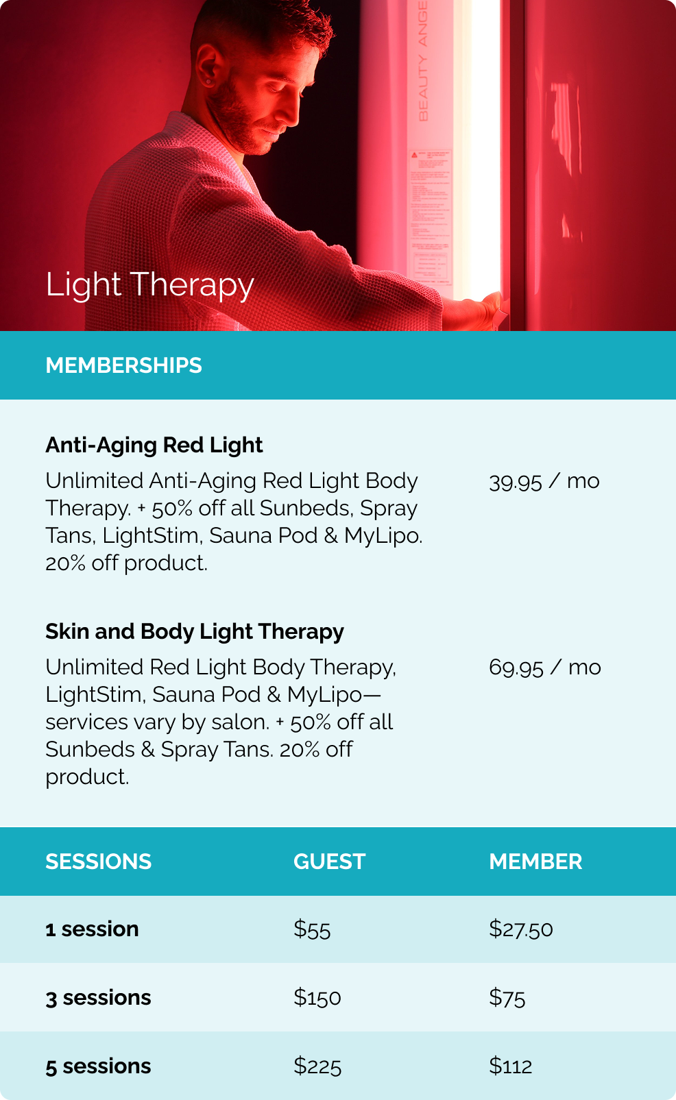 Transparent Pricing for Tanning and Light Therapy Services: Discover ...