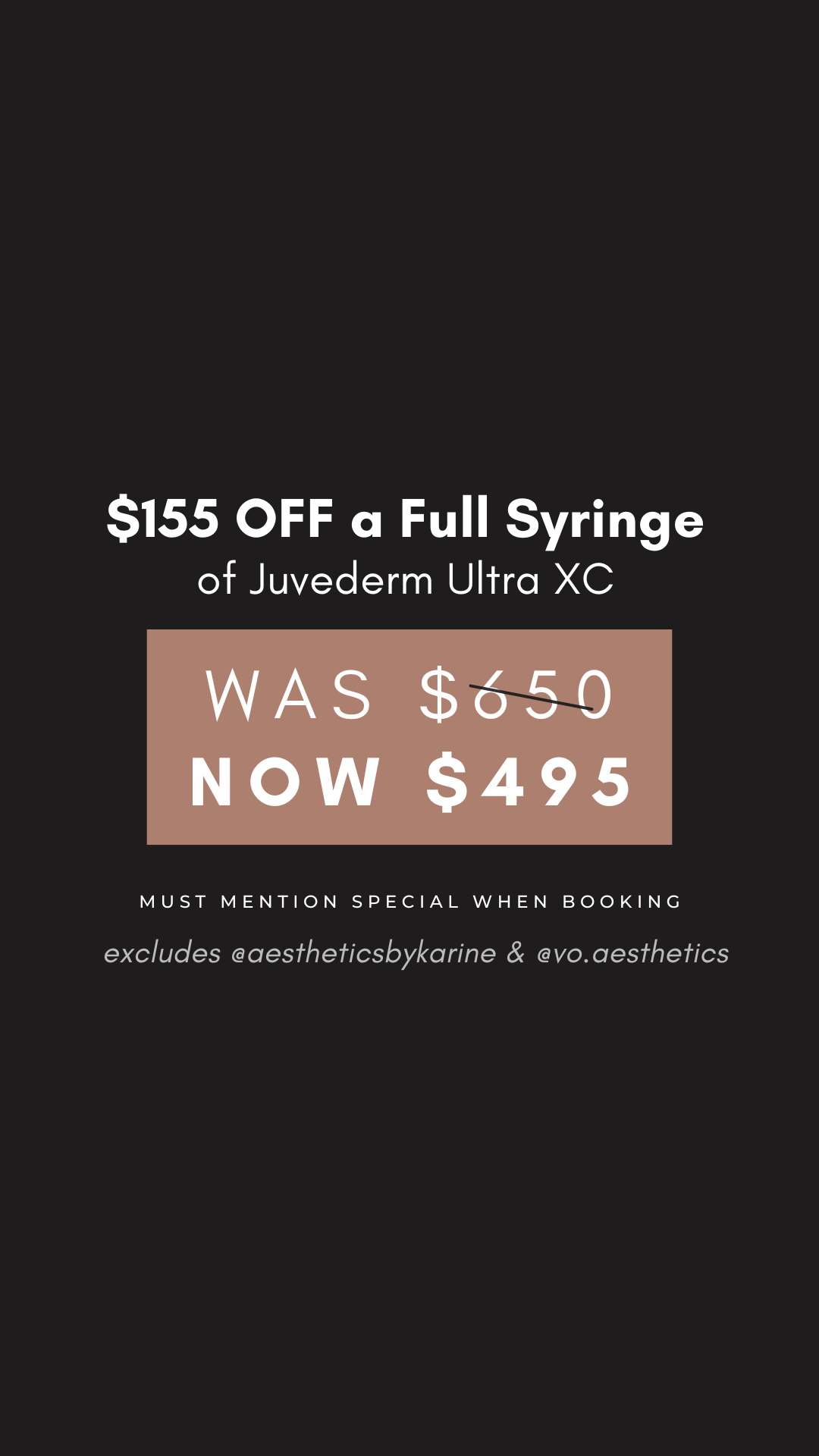 Injectables Price List — Vanity Look Skin Center