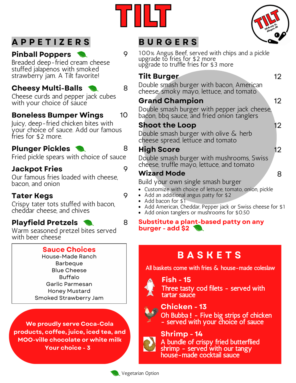 Food Menu — TILT