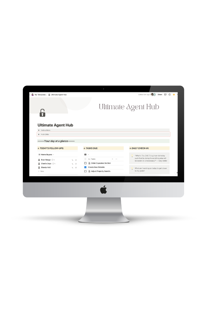 Ultimate Agent Hub Notion Template — Real Estate Agents — Notion For Agents