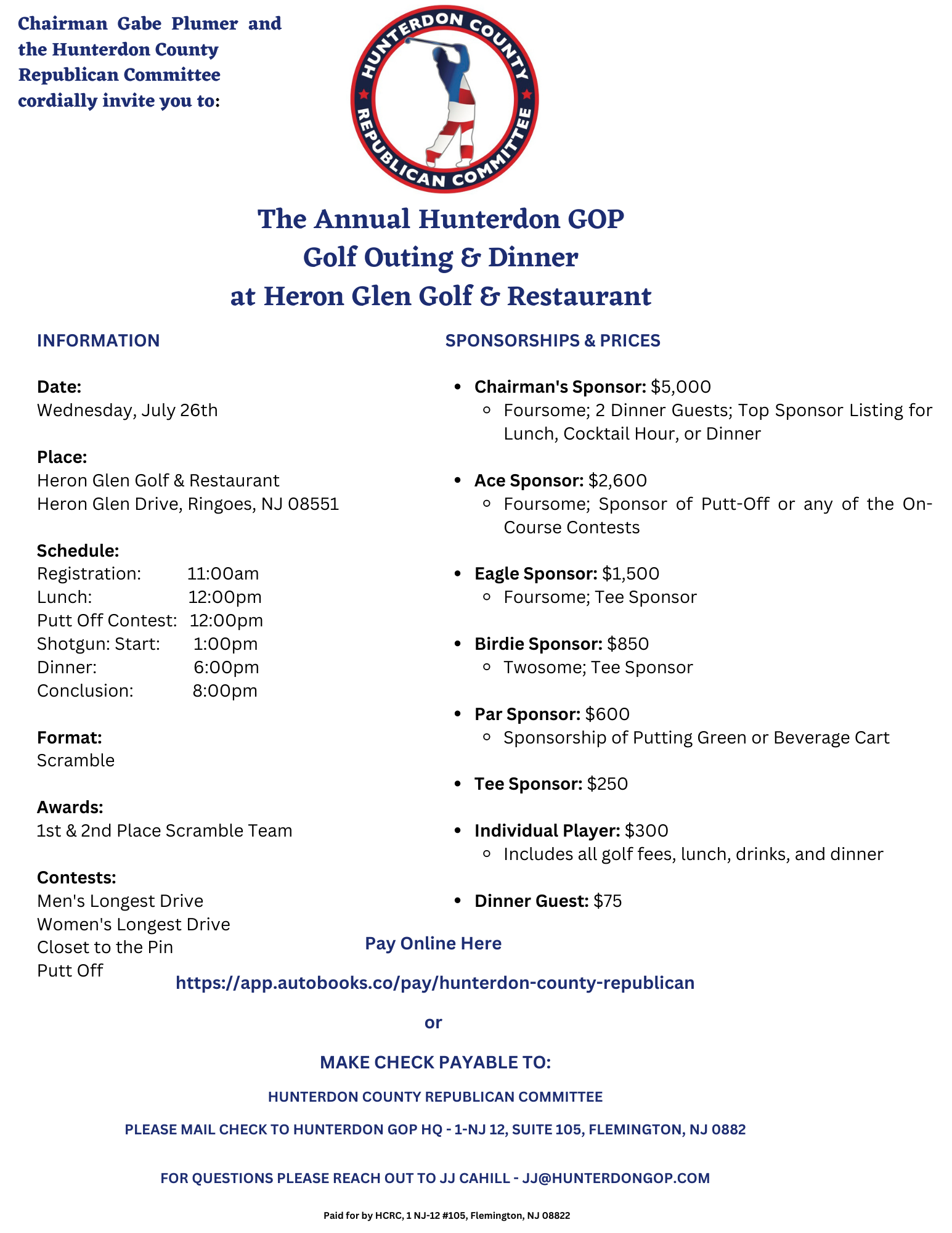 Calendar — Hunterdon GOP