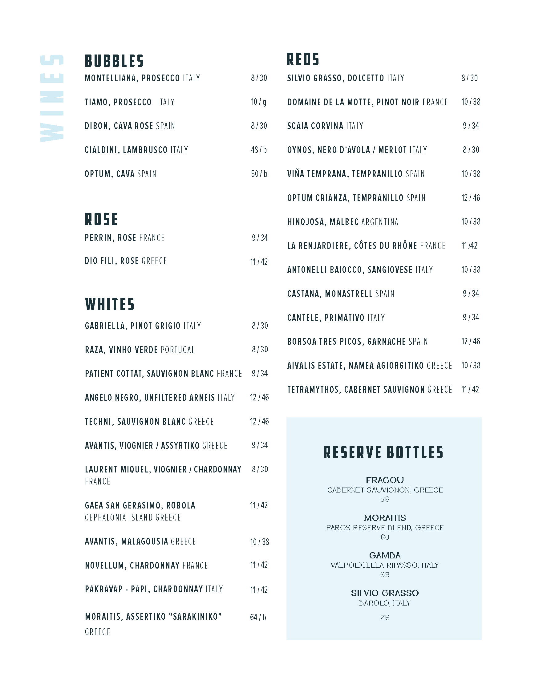 Menu — Demi's