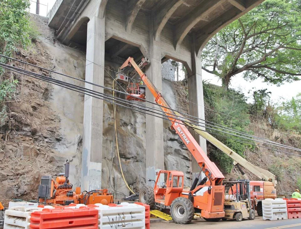 Puowaina Bridge Slope Stabilization — Kelikai