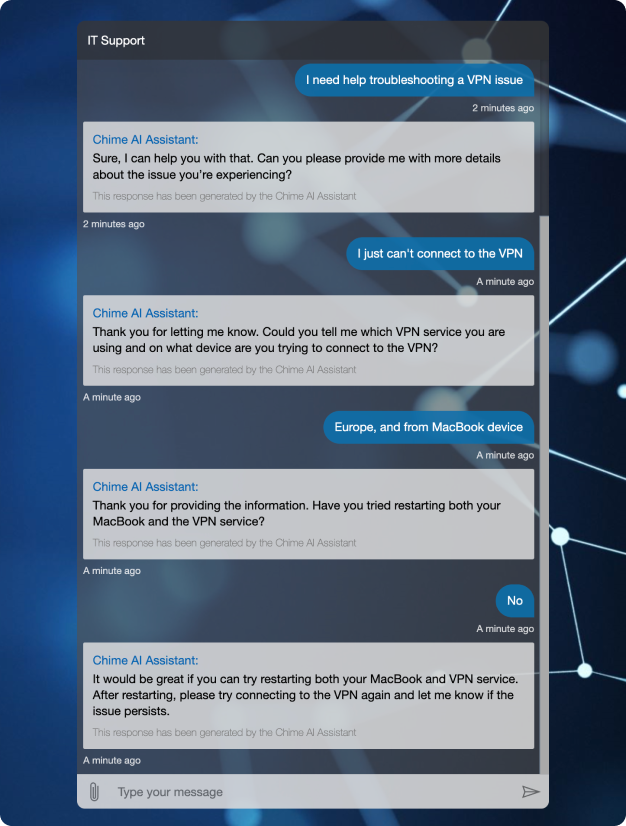 AI chat with web client and MS Teams integration
