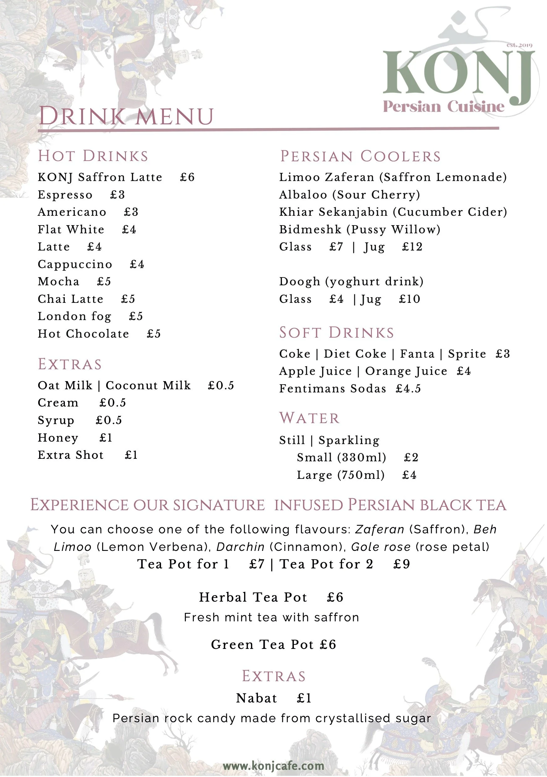 Menu — KONJ Café