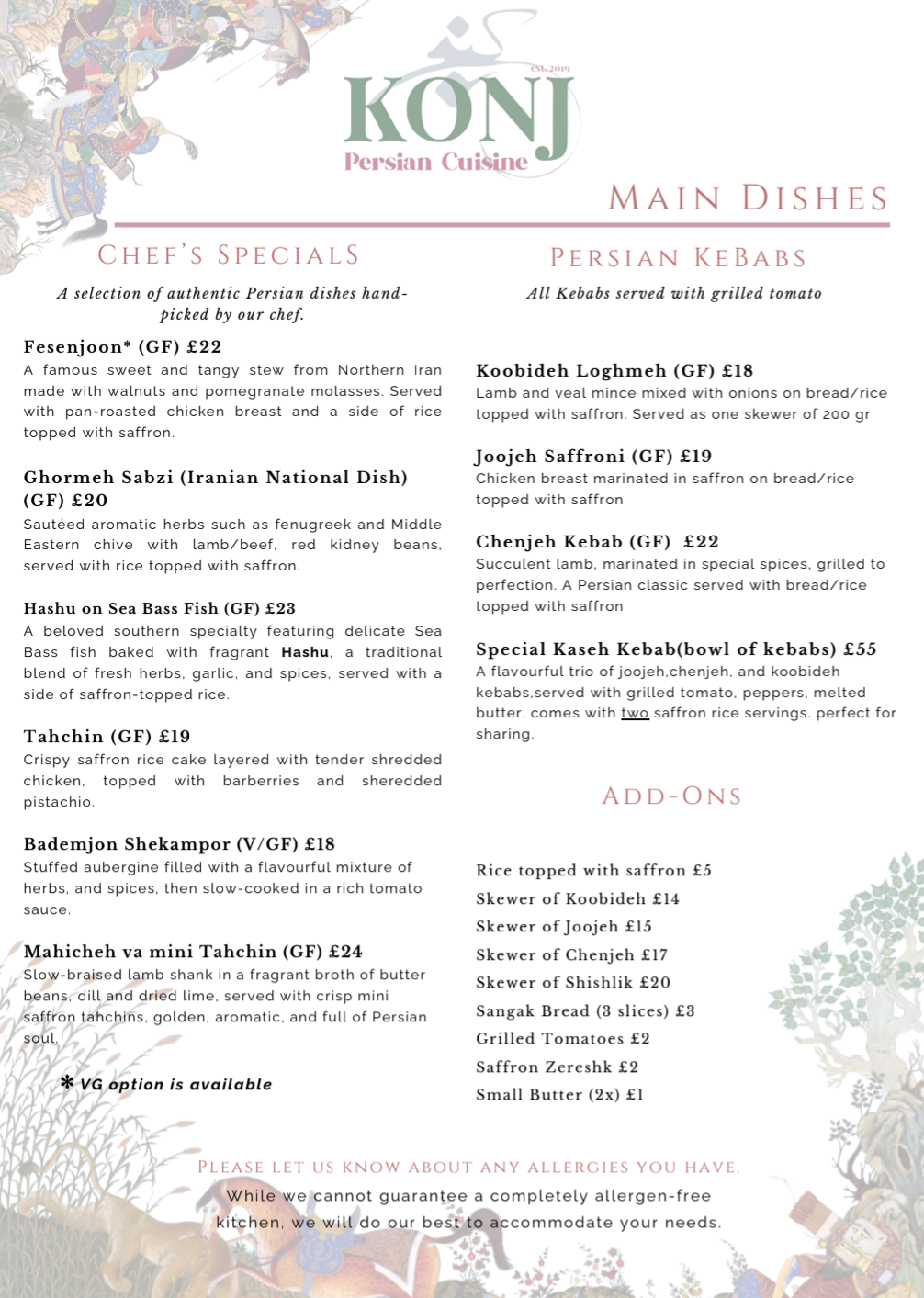Menu — KONJ Café