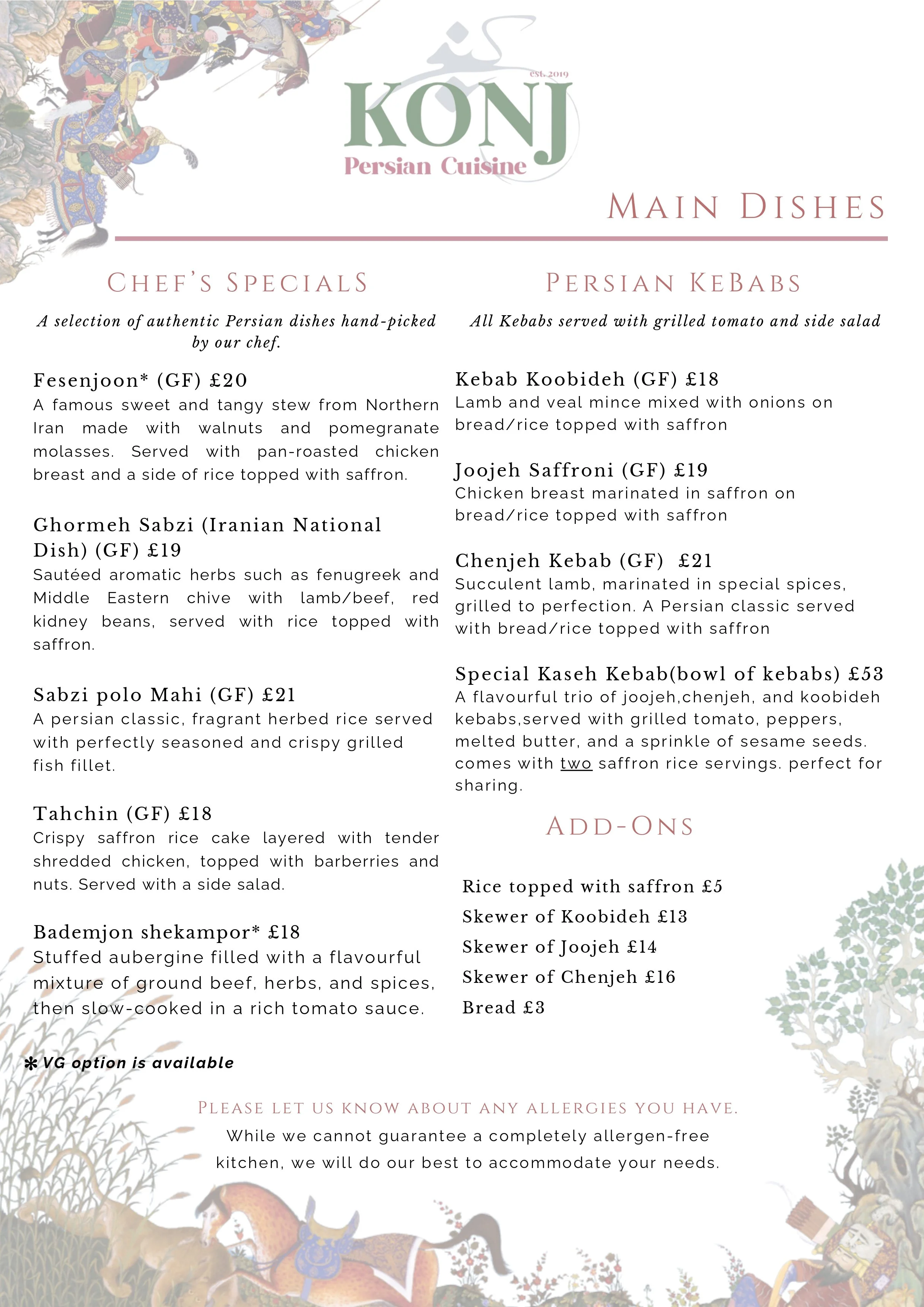 Menu — KONJ Café