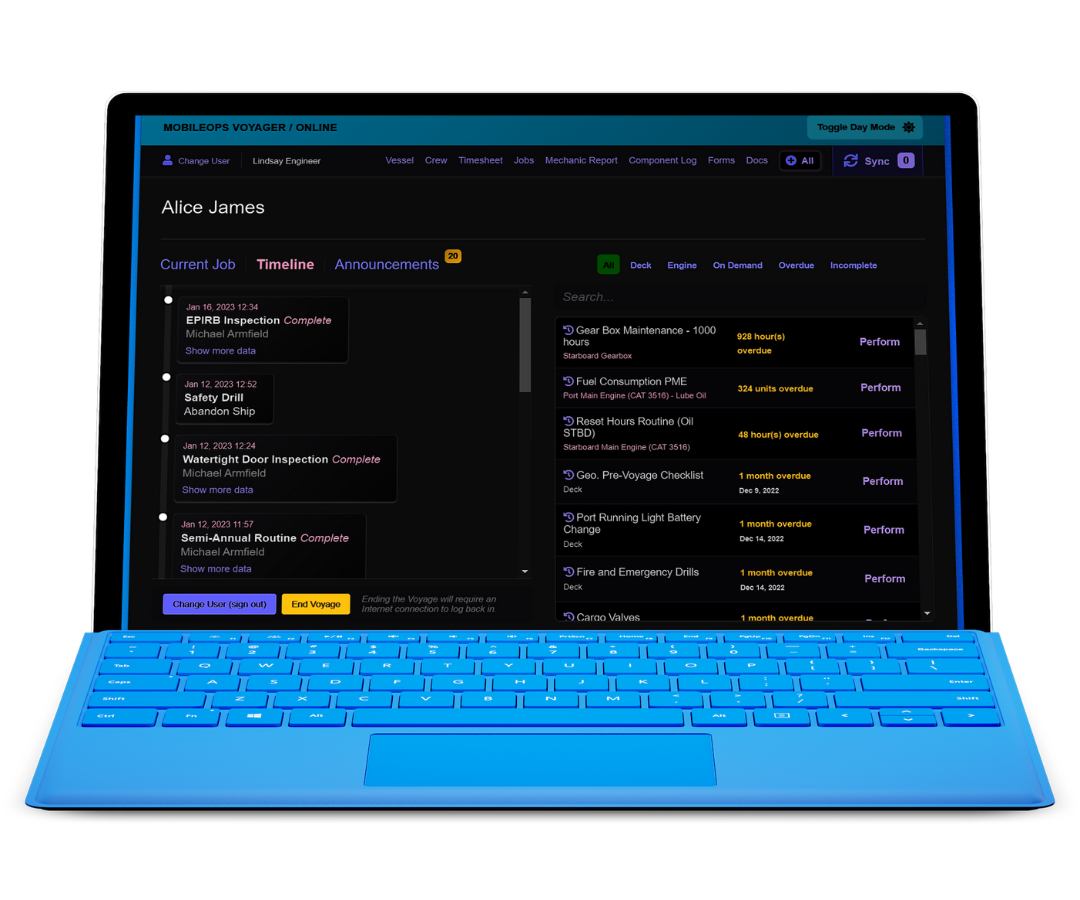 Voyager — MobileOps | Best In Class Marine Operations Platform