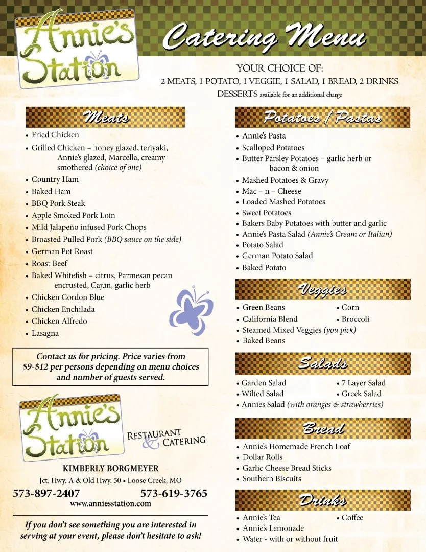 Catering — Annie's Station