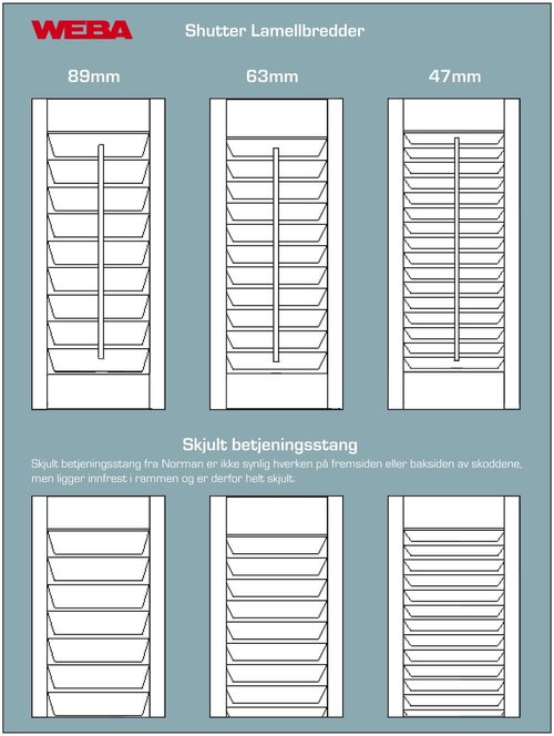 Skodder til vinduer — WEBA