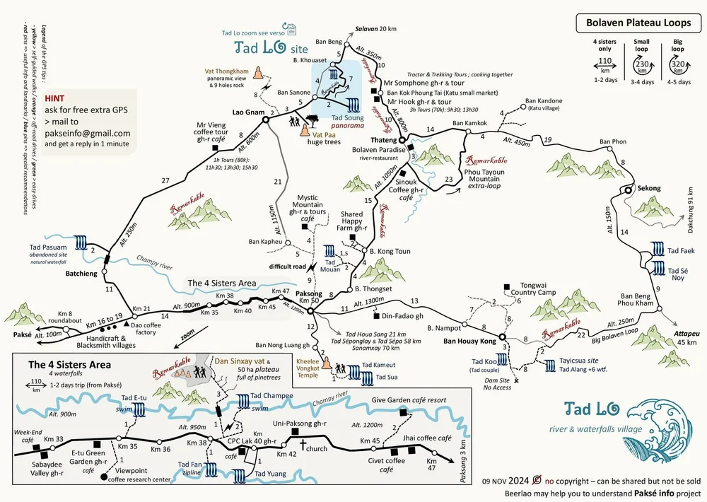Pakse and the Bolaven Motorcycle Loop -- plantations and waterfalls ...