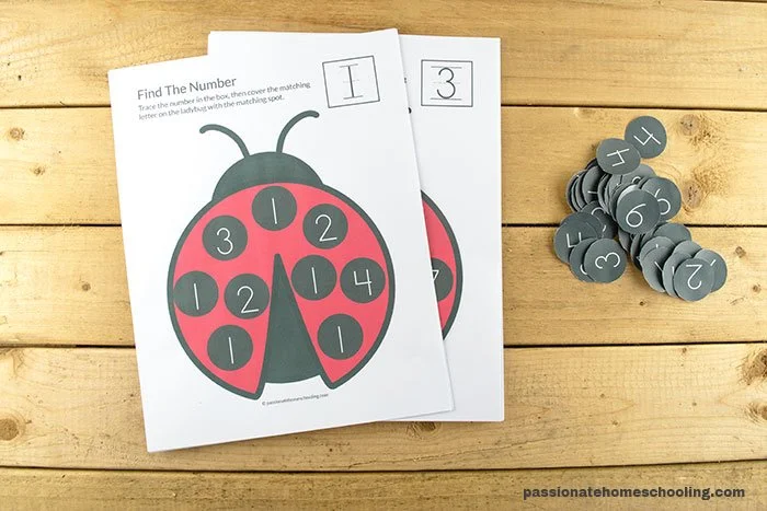 Free Printable Ladybug Number Matching 1-10 Activity — Passionate ...