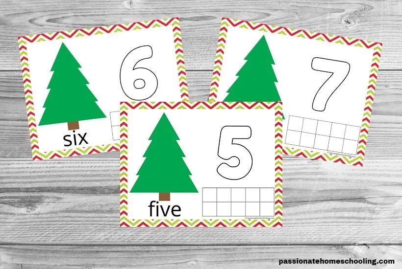 Christmas Numbers Printable 1 25