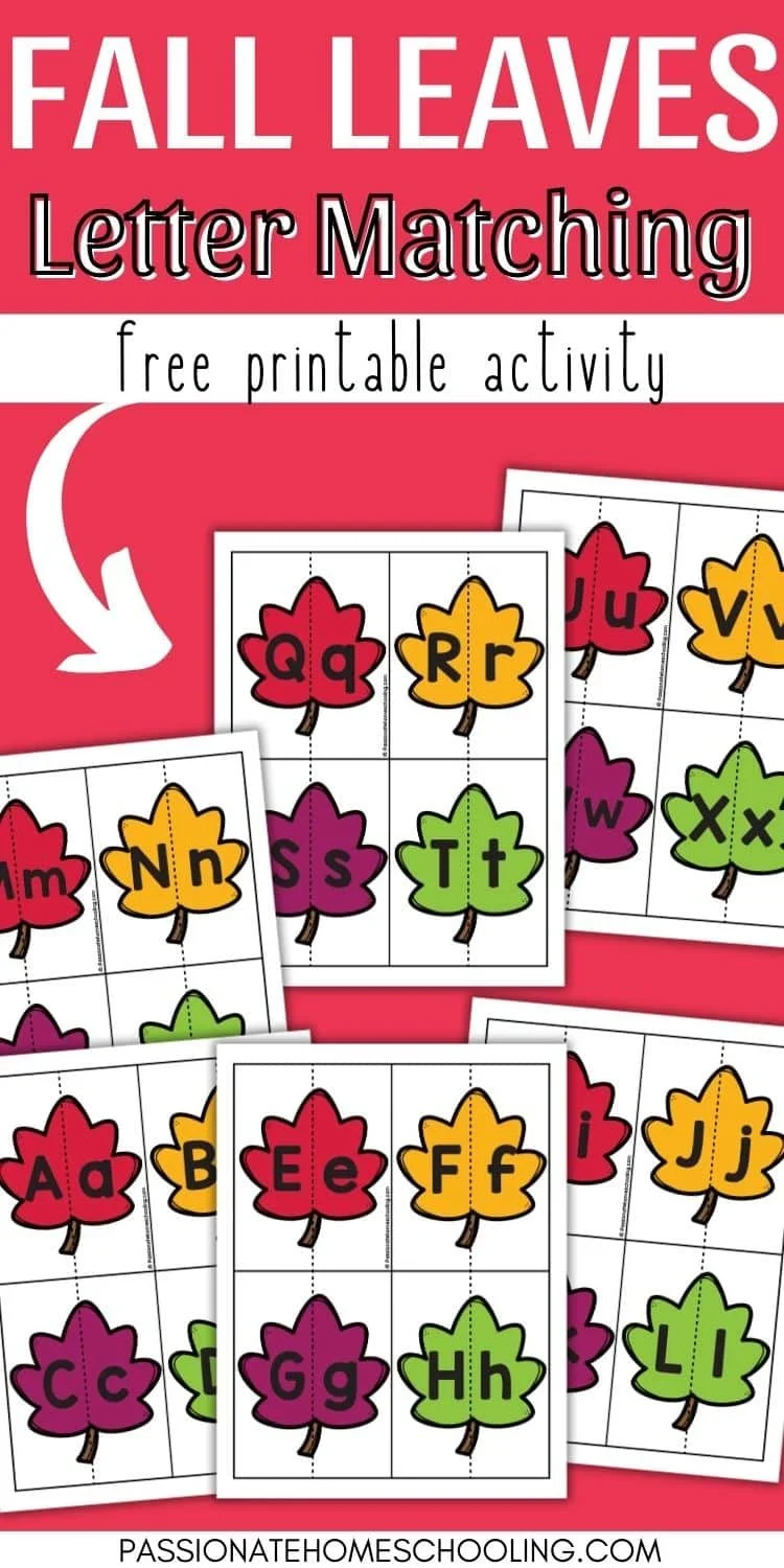 Free Printable Fall Leaves Upper And Lowercase Matching Puzzles ...