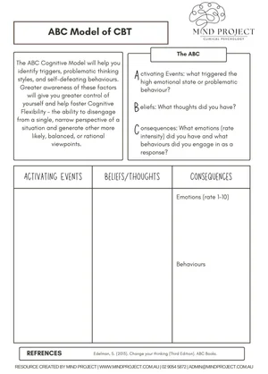 Free CBT Worksheets | Cognitive Behavioural Therapy Resources — Mind ...