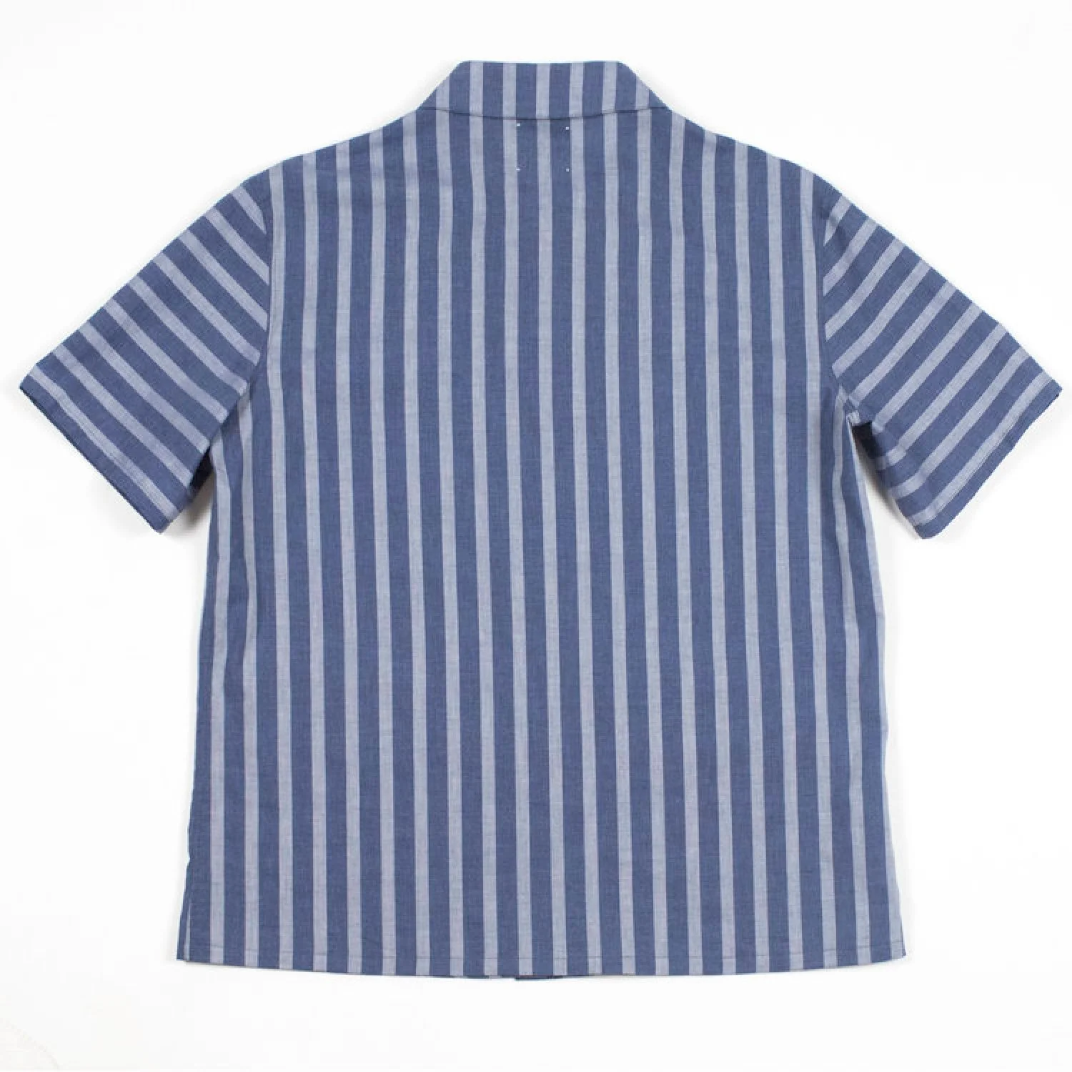 Blue Stripe Patch Pocket Button-Up | A/C Space — FAMM