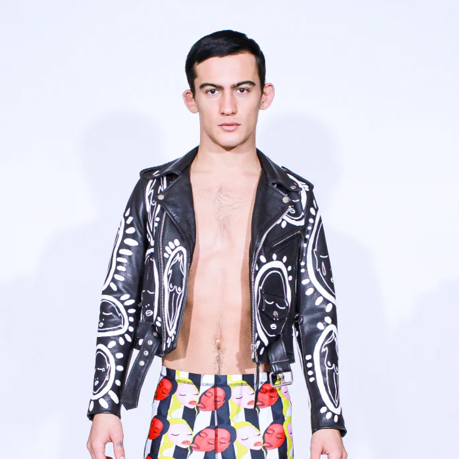 All Over You Hand Painted Leather Jacket | Patrick Church — FAMM