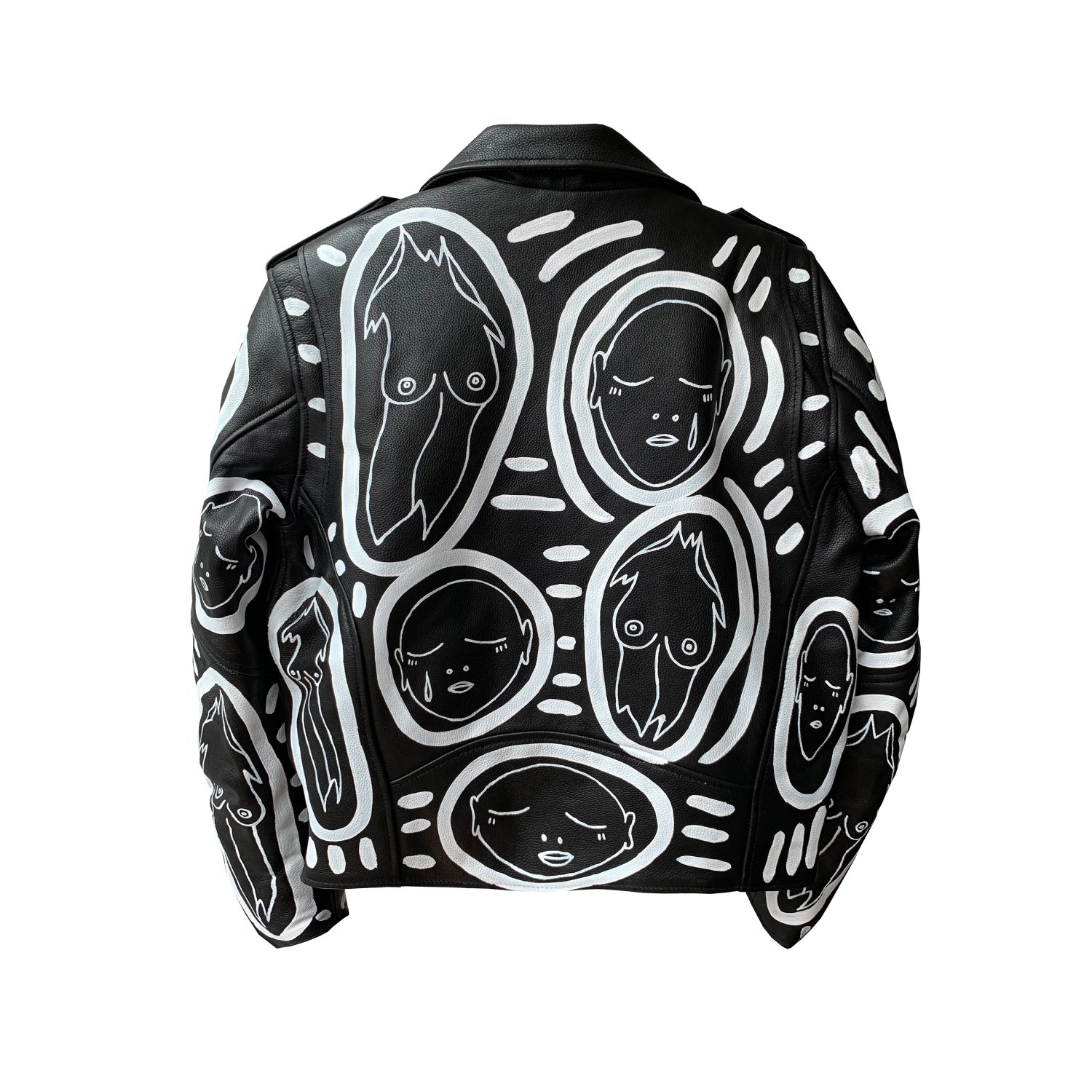 All Over You Hand Painted Leather Jacket | Patrick Church — FAMM