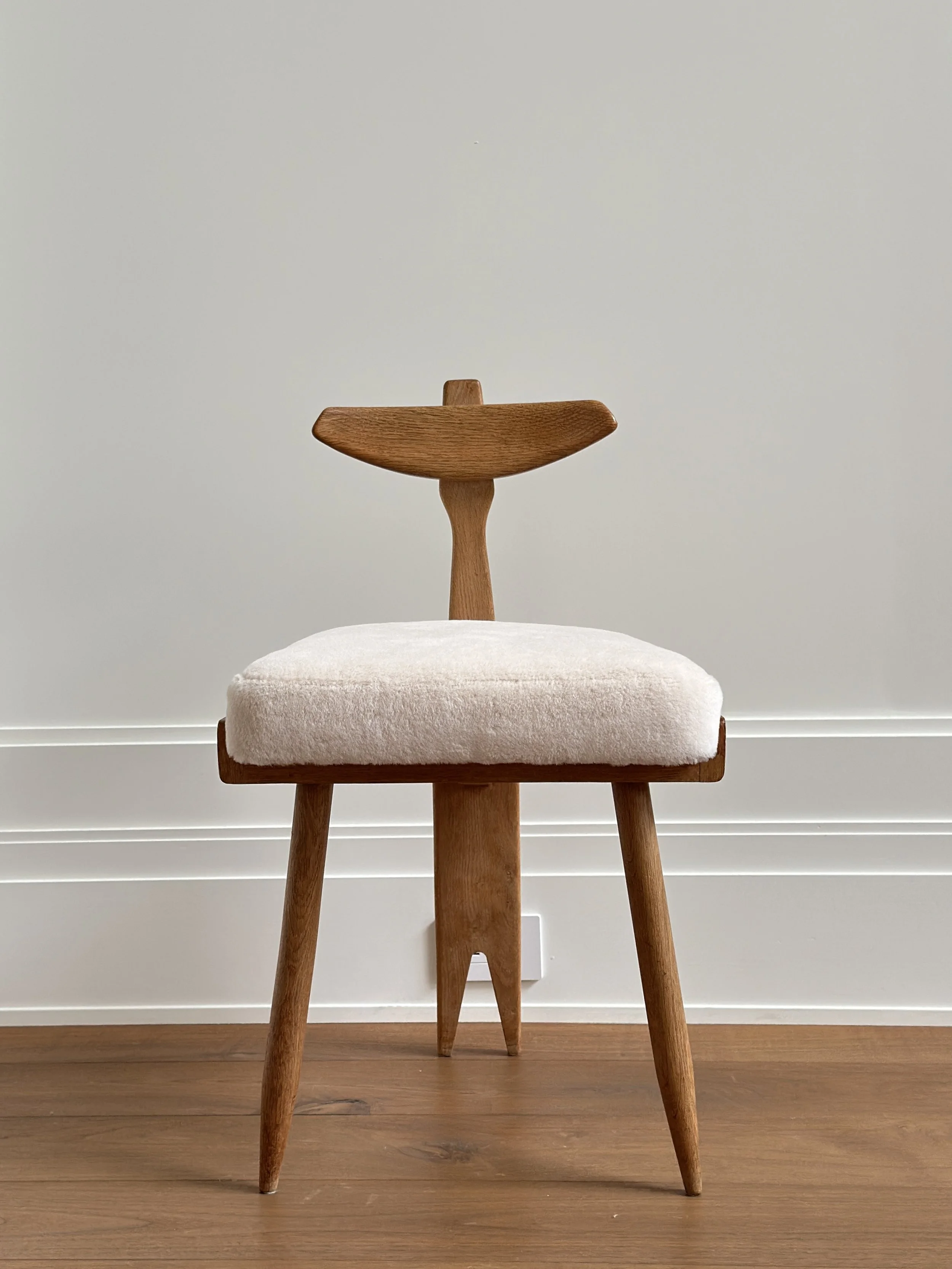 Vintage Tripod Chair by Guillerme et Chambron, France 1950s (pair available) — Galerie ...