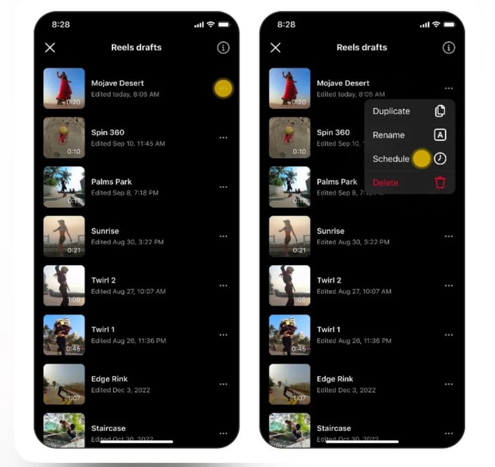 Instagram Adds Custom Names and Scheduling for Reels Drafts — Lindsey ...