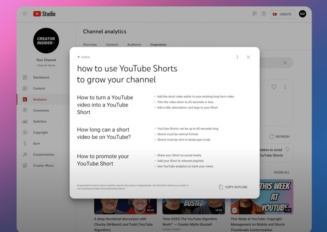 YouTube Updates the Inspiration Tab with AI-Powered Tools Like Ideas ...