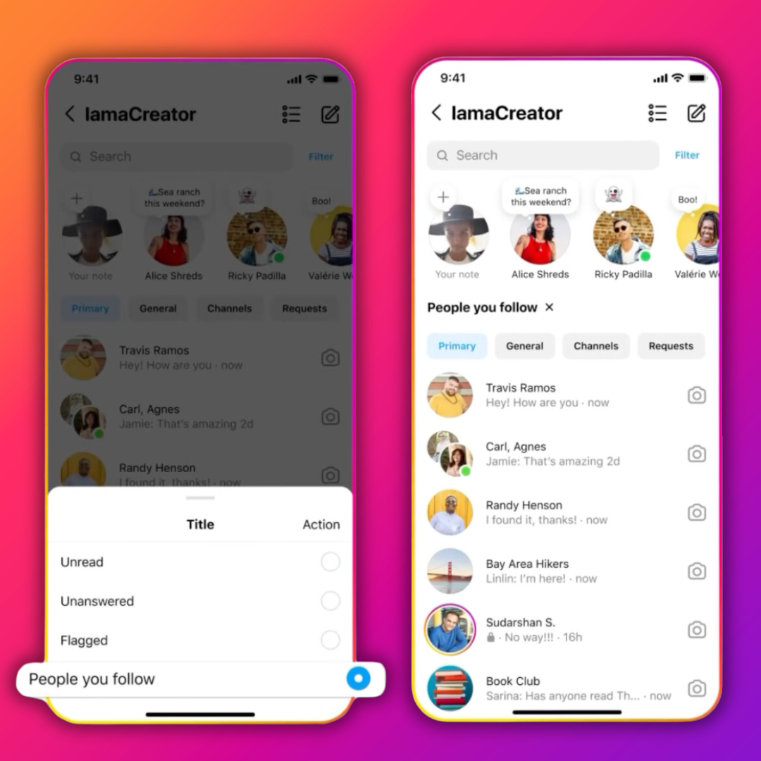 Instagram Adds New ‘People you Follow’ Filter For Direct Messages ...