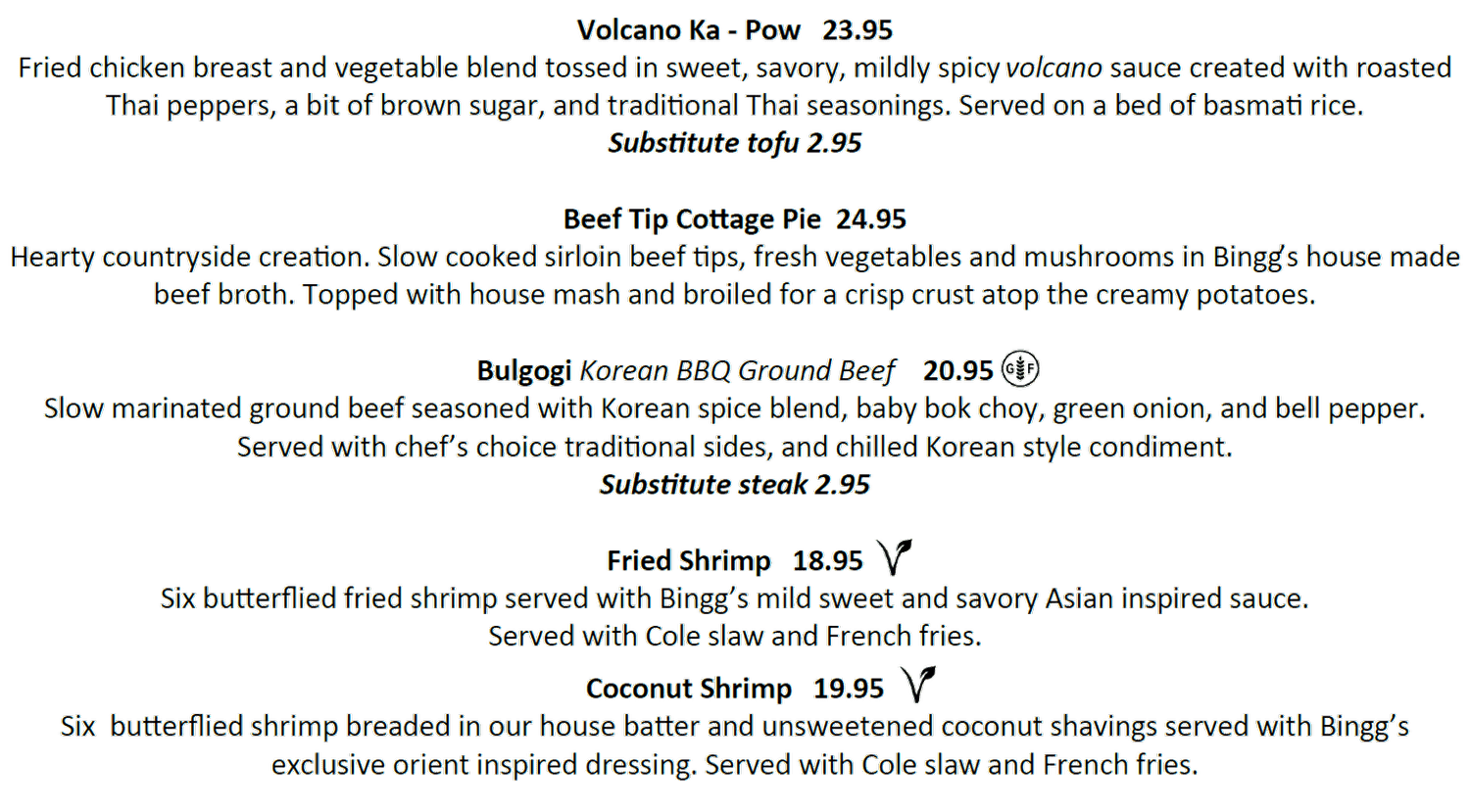 Eat — Bingg's Farmstead Restaurant