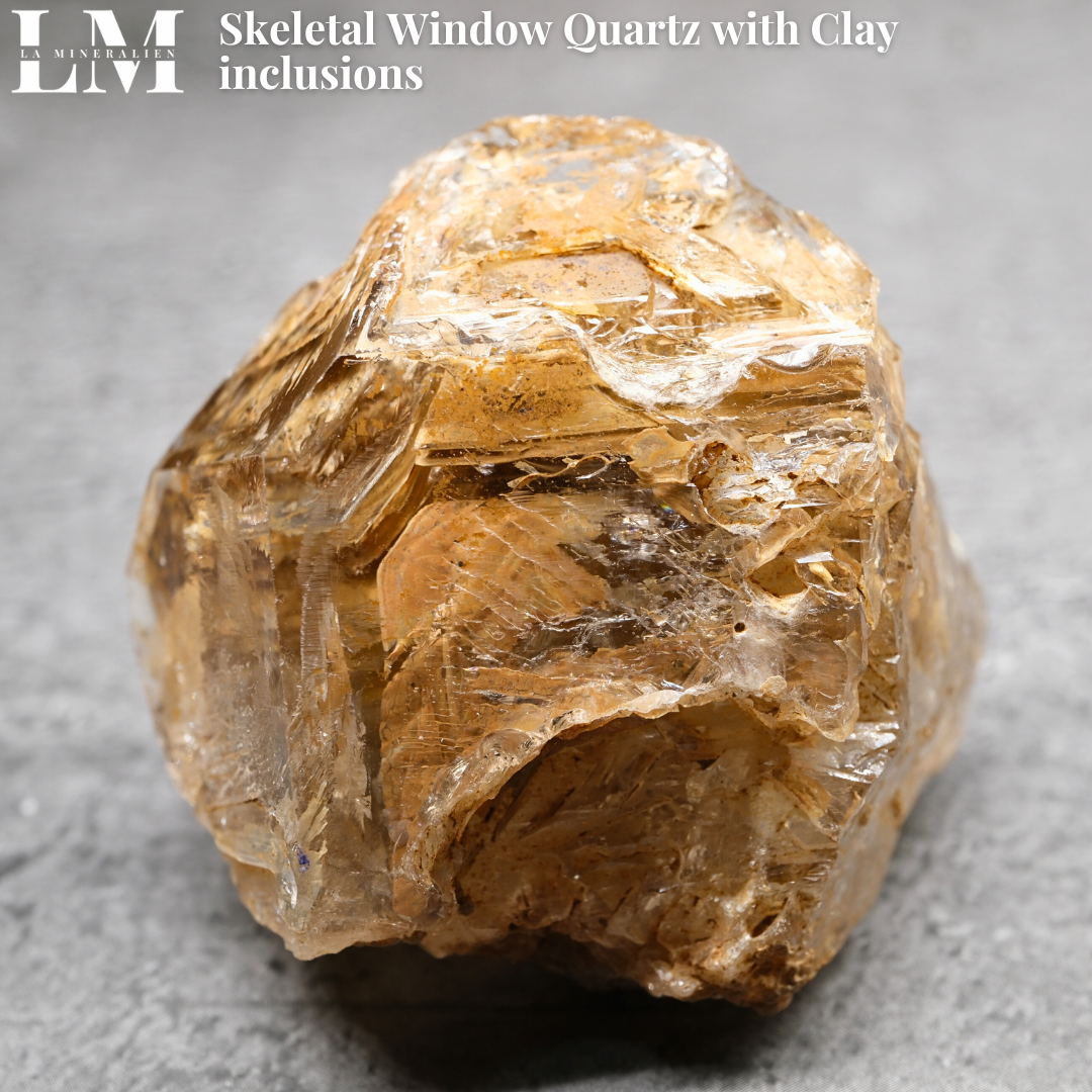 Skeletal Window Quartz with Clay inclusions (Nausherwani quartz mine ...