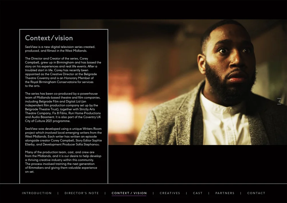 Brand design and artwork for Seaview, a six-part digital tv series ...