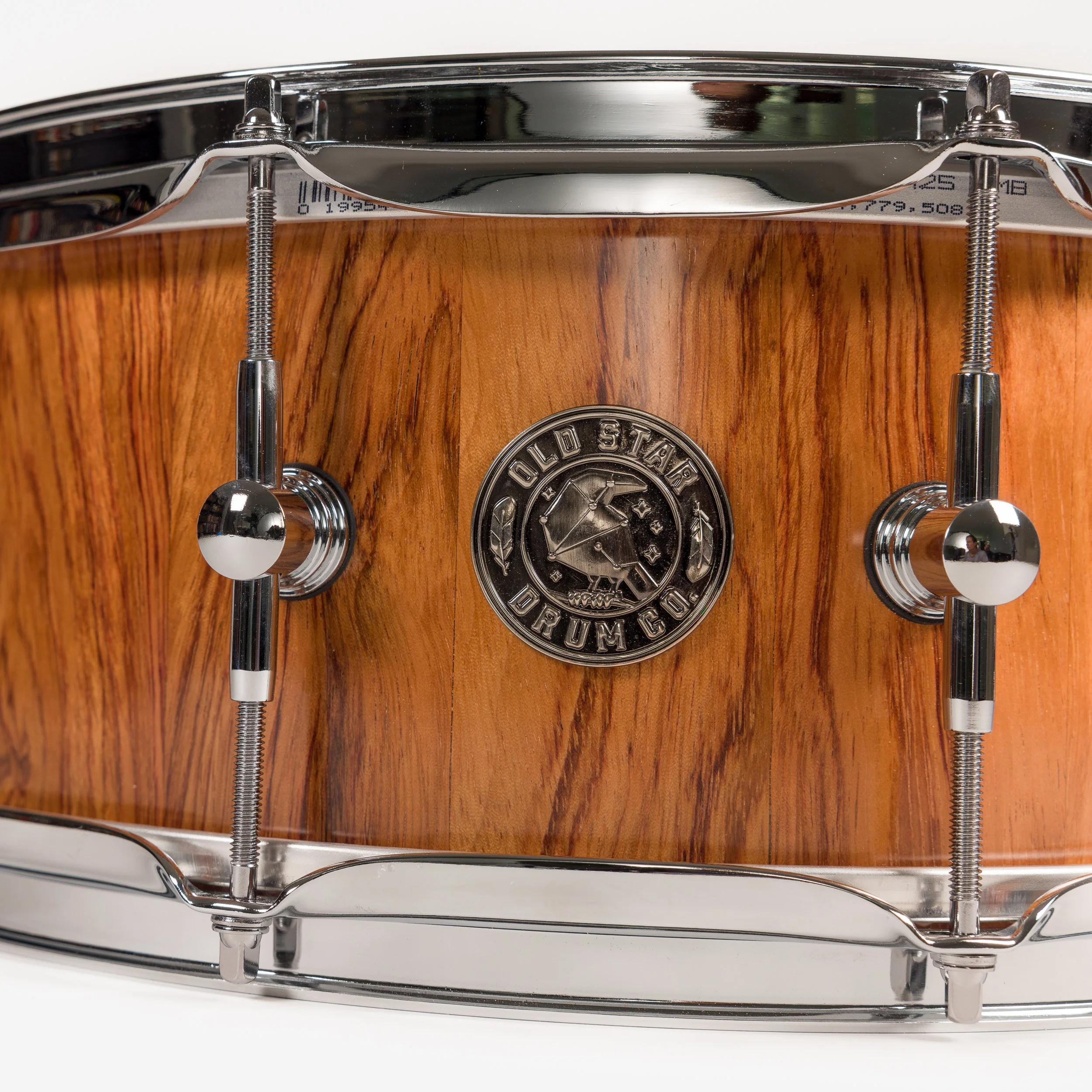 Bloodwood Stave Snare Drum with Inlays — Old Star Drum Co.