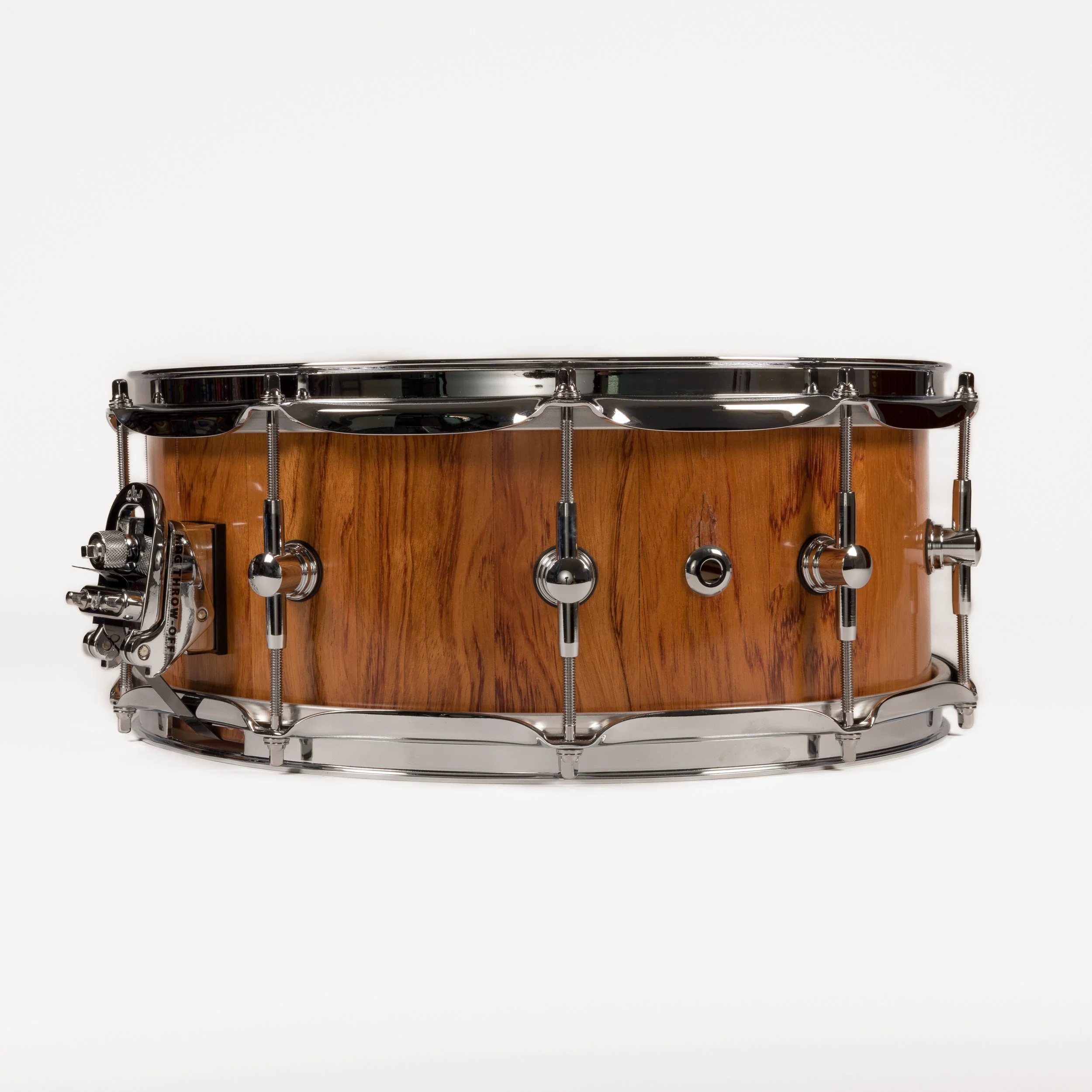 Bloodwood Stave Snare Drum with Inlays — Old Star Drum Co.