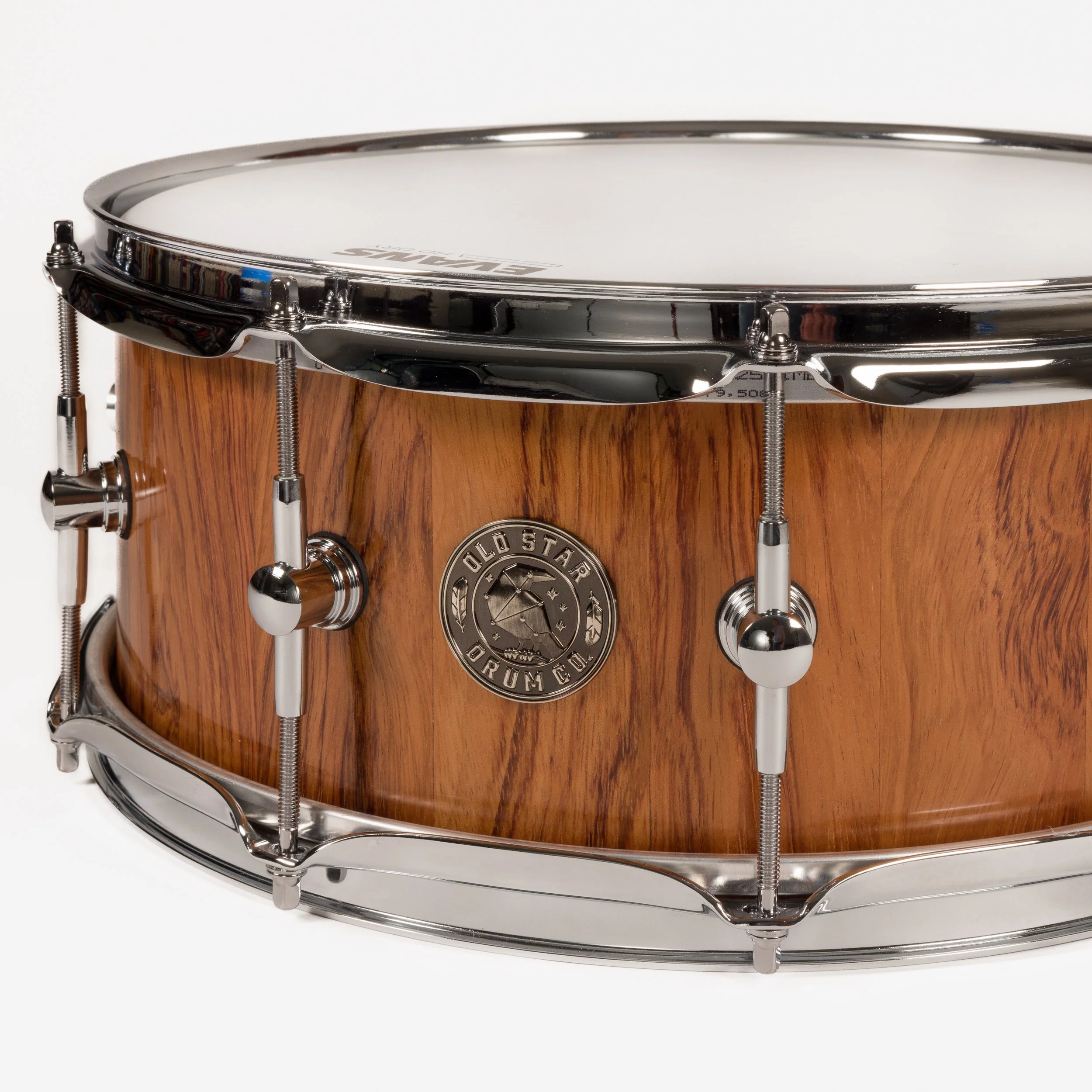 Bloodwood Stave Snare Drum with Inlays — Old Star Drum Co.