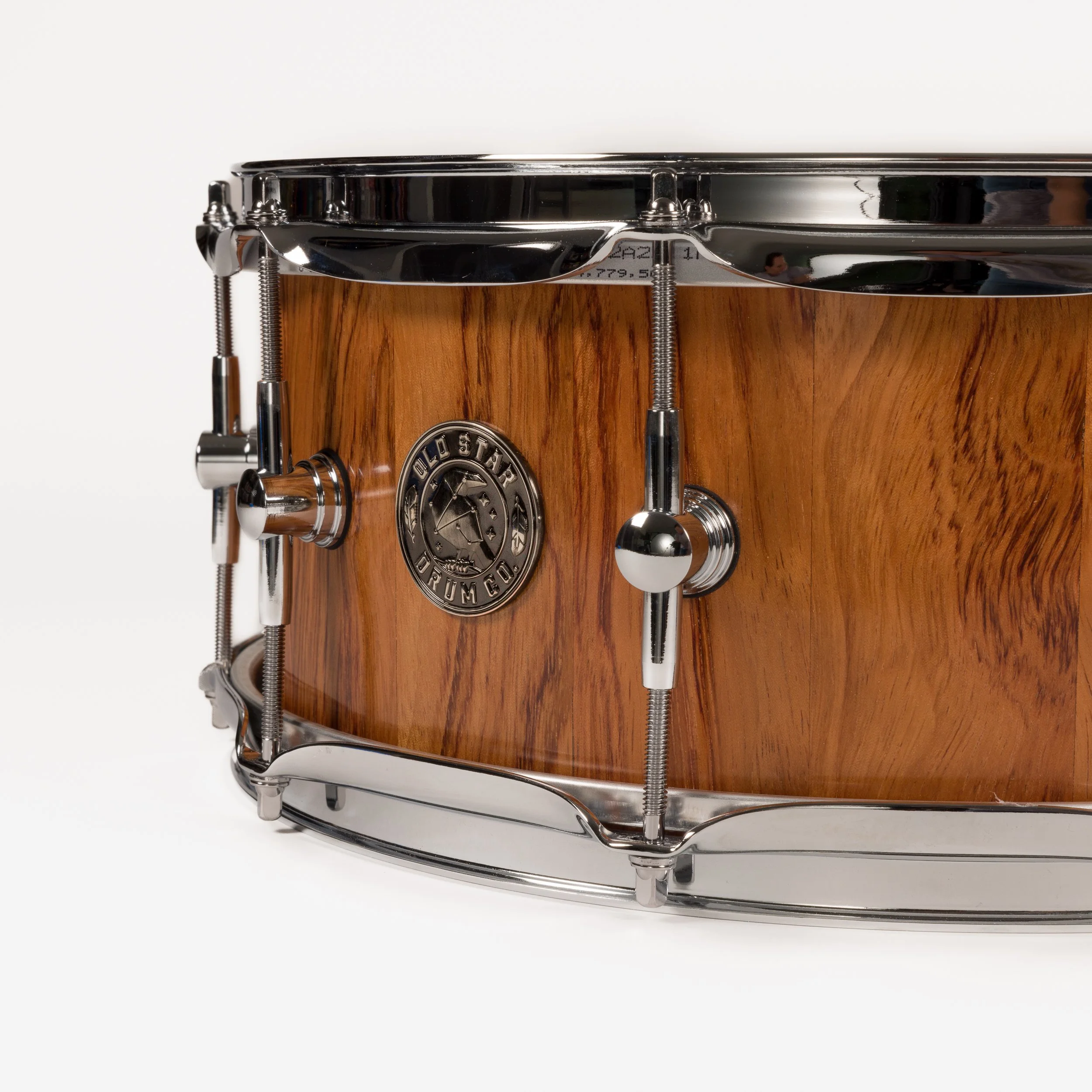 Bloodwood Stave Snare Drum with Inlays — Old Star Drum Co.