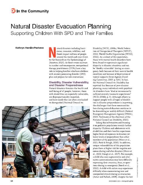 Sensory Safe Evacuation Planner | Disaster Preparedness Occupational ...