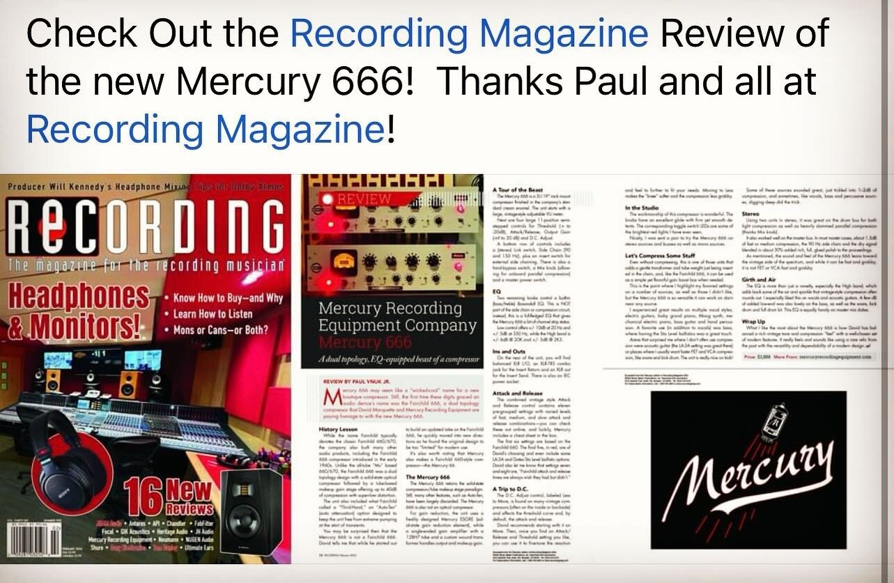 Mercury Recording Equipment