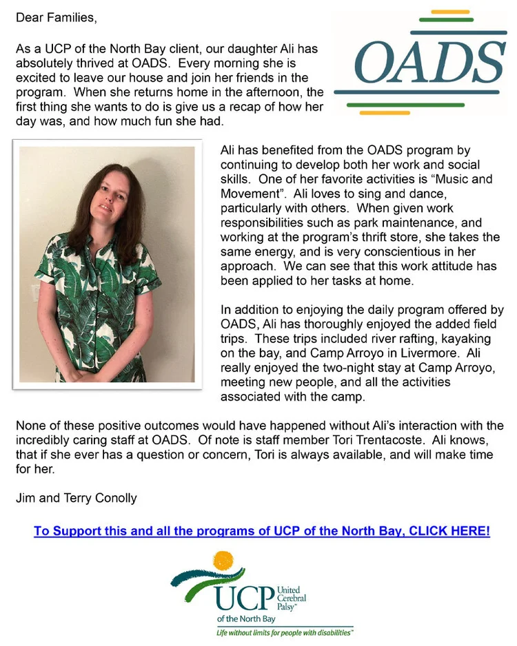 UCP of the North Bay: Life without limits