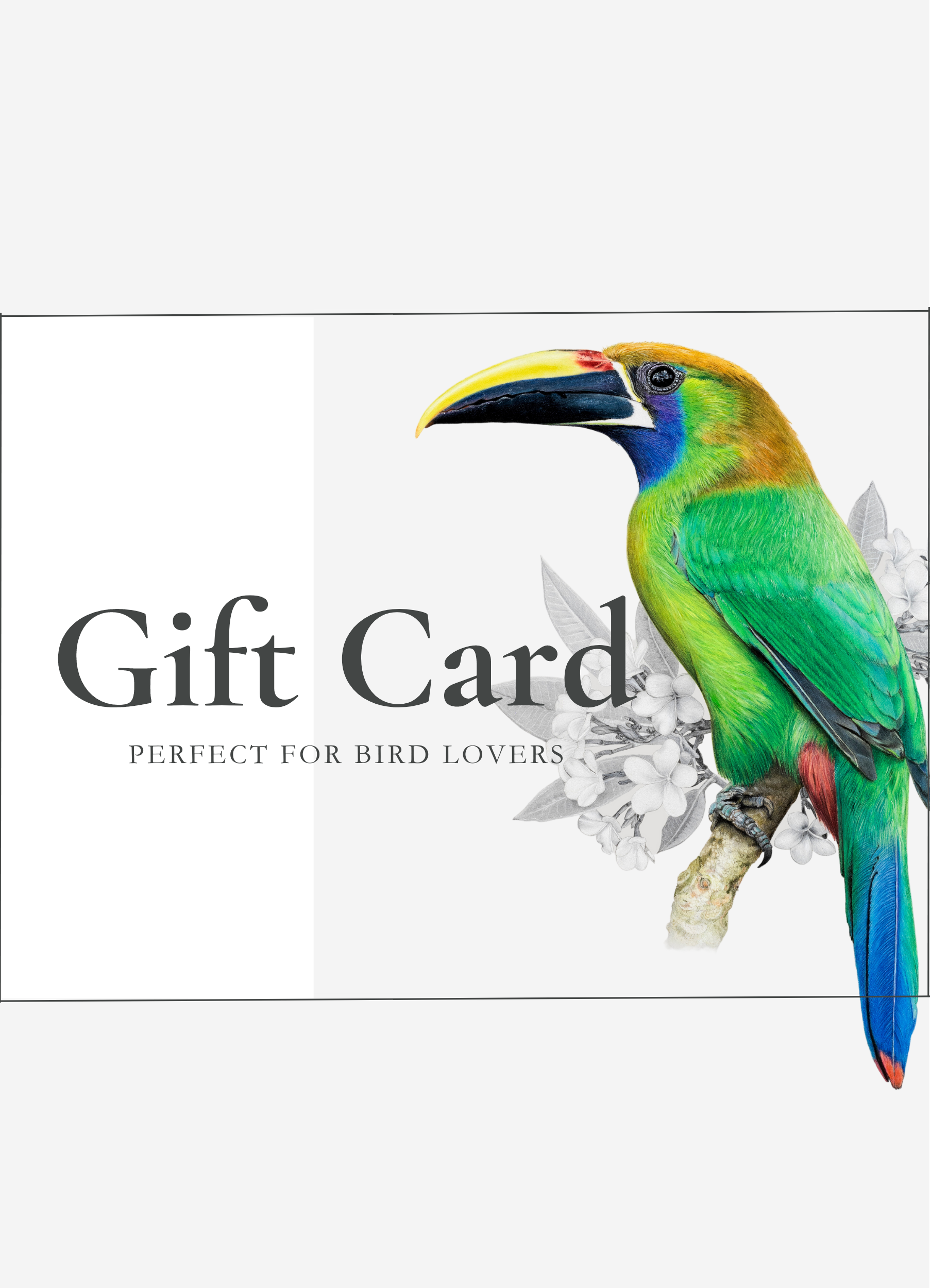 Gift card voucher for bird lovers | Greg Oakley