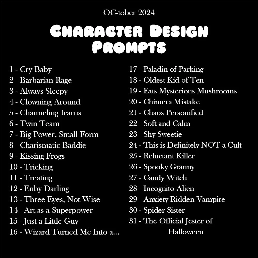 OC-tober 2024, a Month of Art Prompts — Art of Stephanie Broder