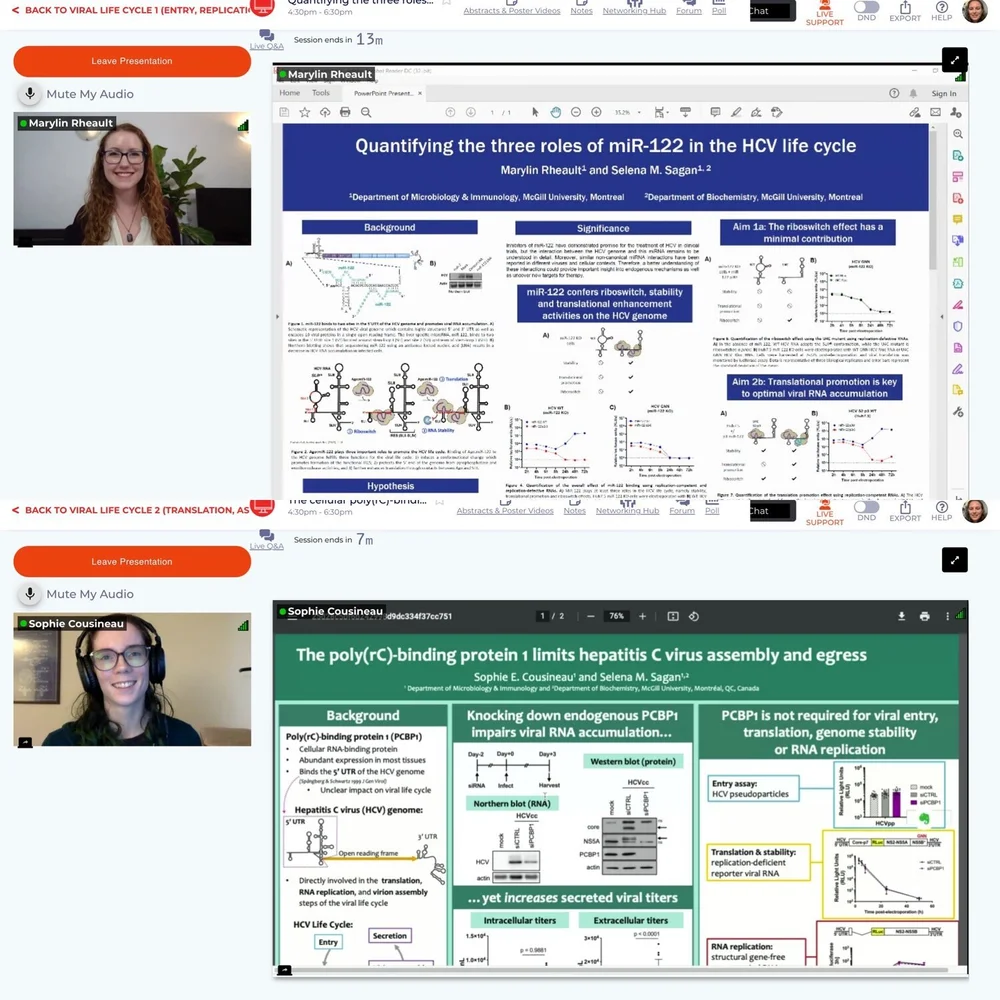 Sophie and Marylin represent the Sagan Lab at HCV2021! — Sagan Lab @ UBC