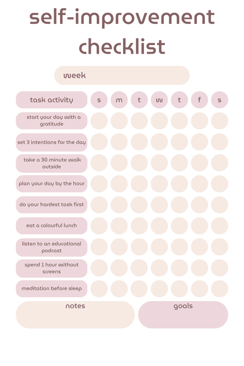 The Ultimate Self Improvement Checklist to Level Up in 2024 — The ...