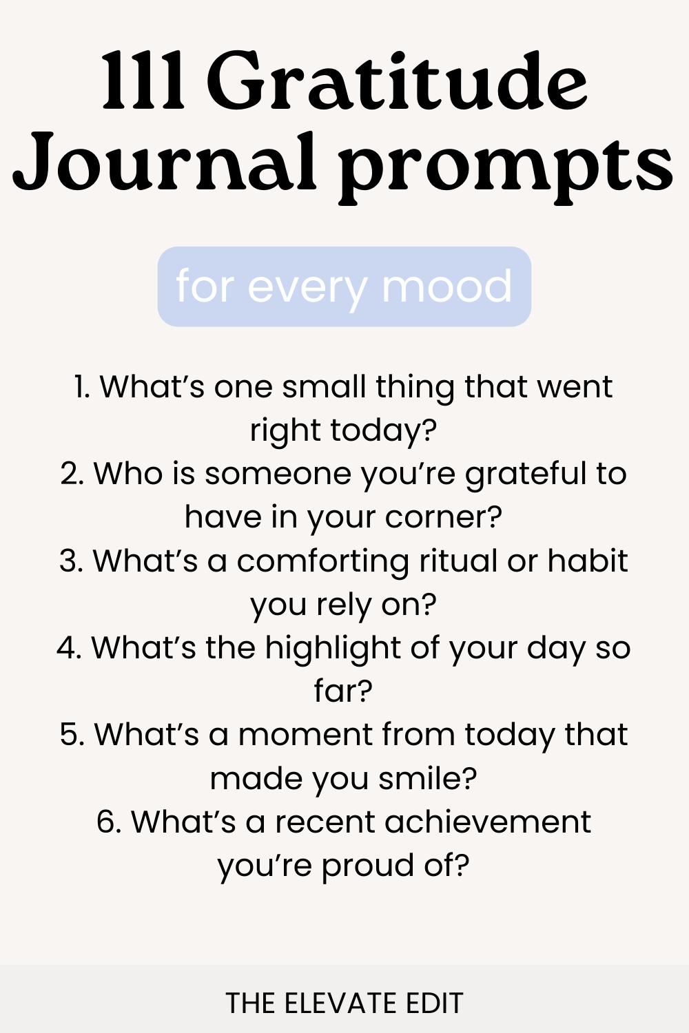 111 Gratitude Journal Prompts for Every Mood — The Elevate Edit
