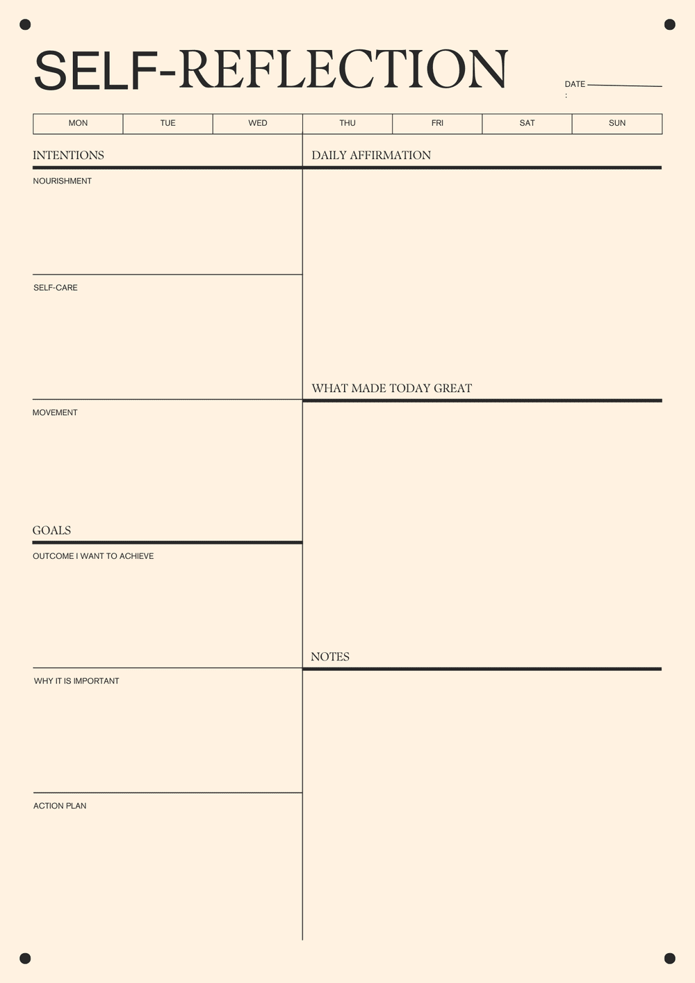 Free Self-Improvement Worksheets and Printables to Use in 2024 — The ...