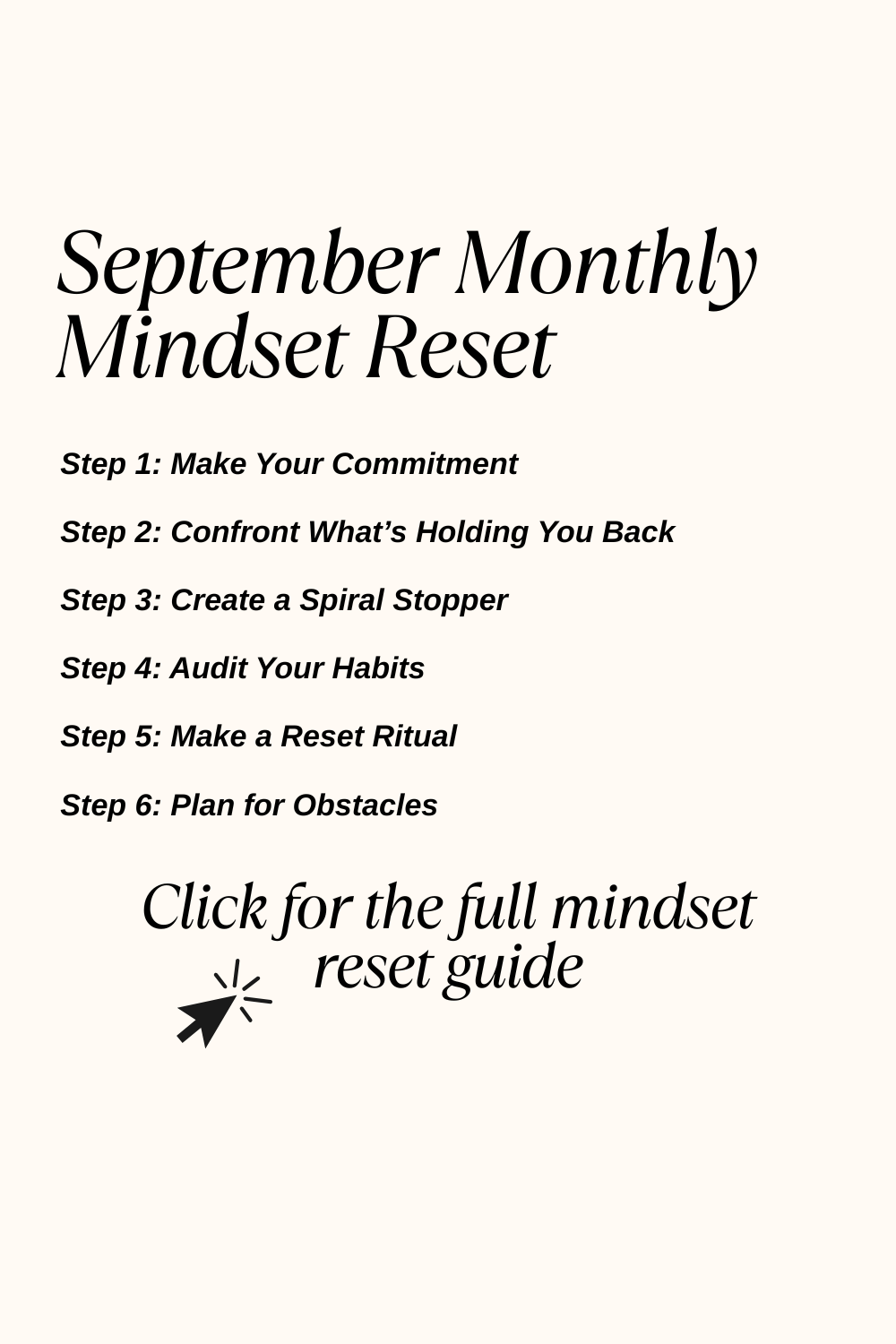 Your New Month Mindset Reset — The Elevate Edit