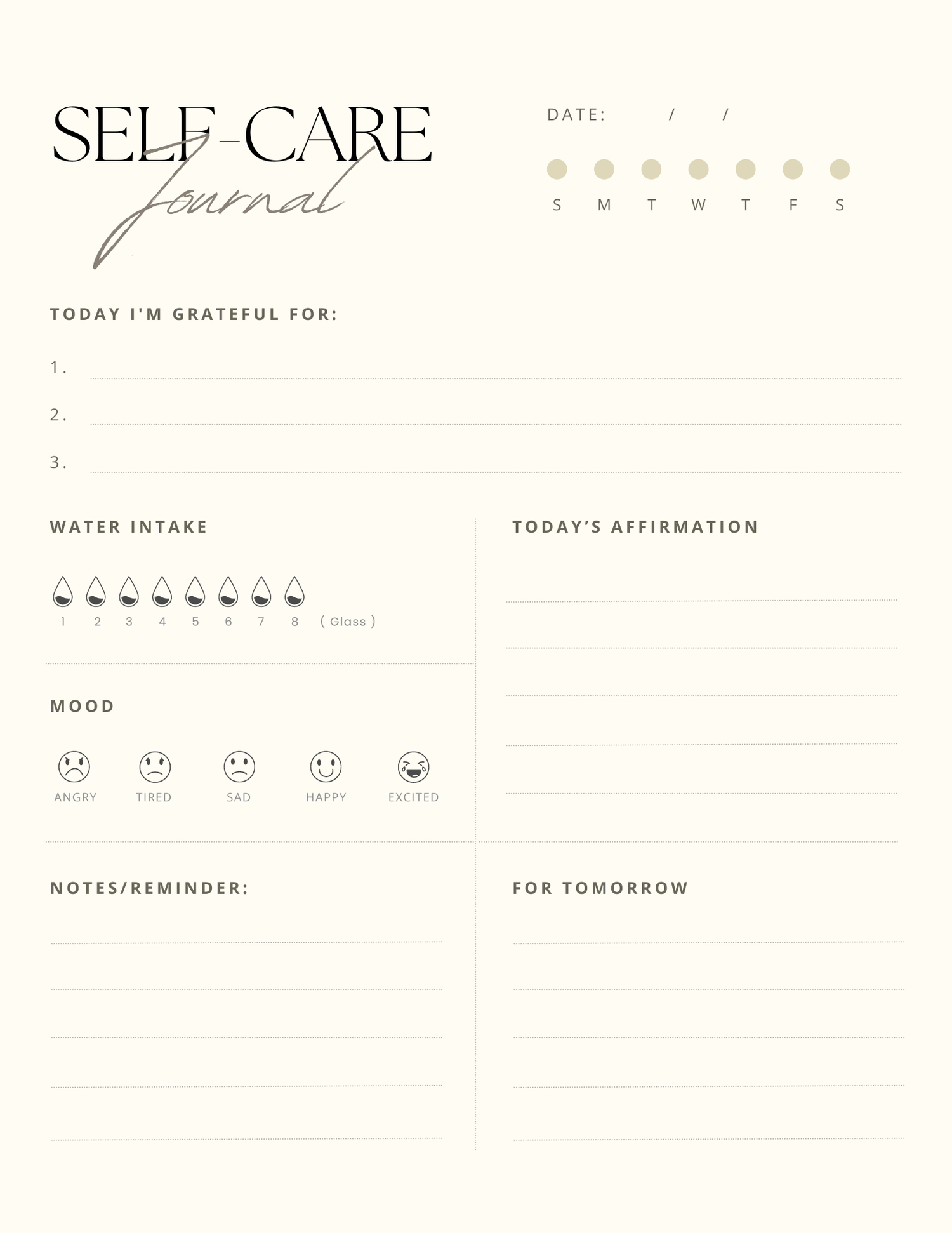 Free Self-Improvement Worksheets and Printables to Use in 2024 — The ...